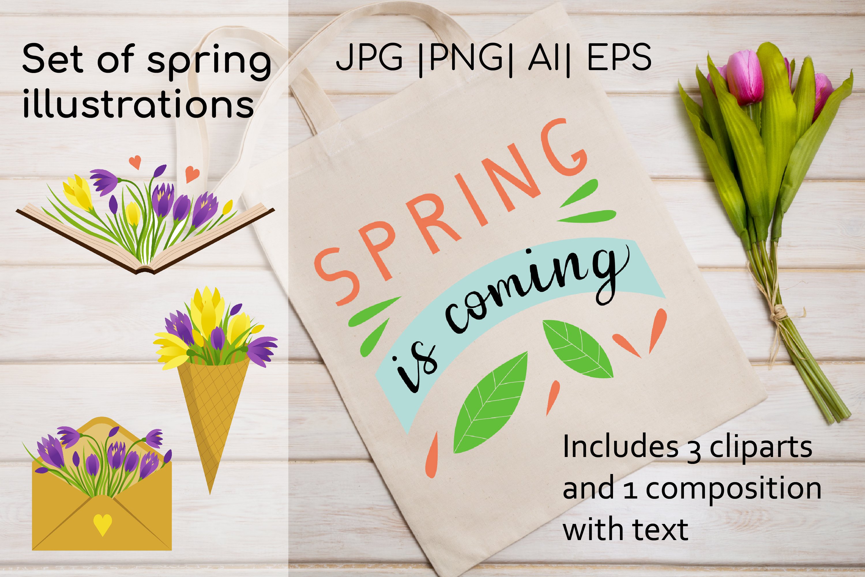 Spring is Coming Illustration for Print (1283713) | Illustrations ...