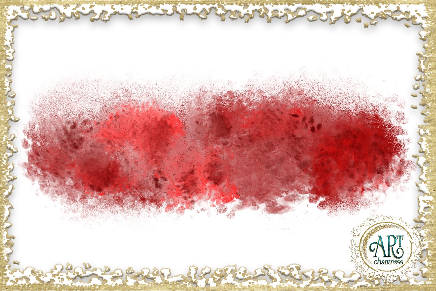 Scarlet Red Splotches Brush Strokes Clipart crimson Glitter (105871 ...