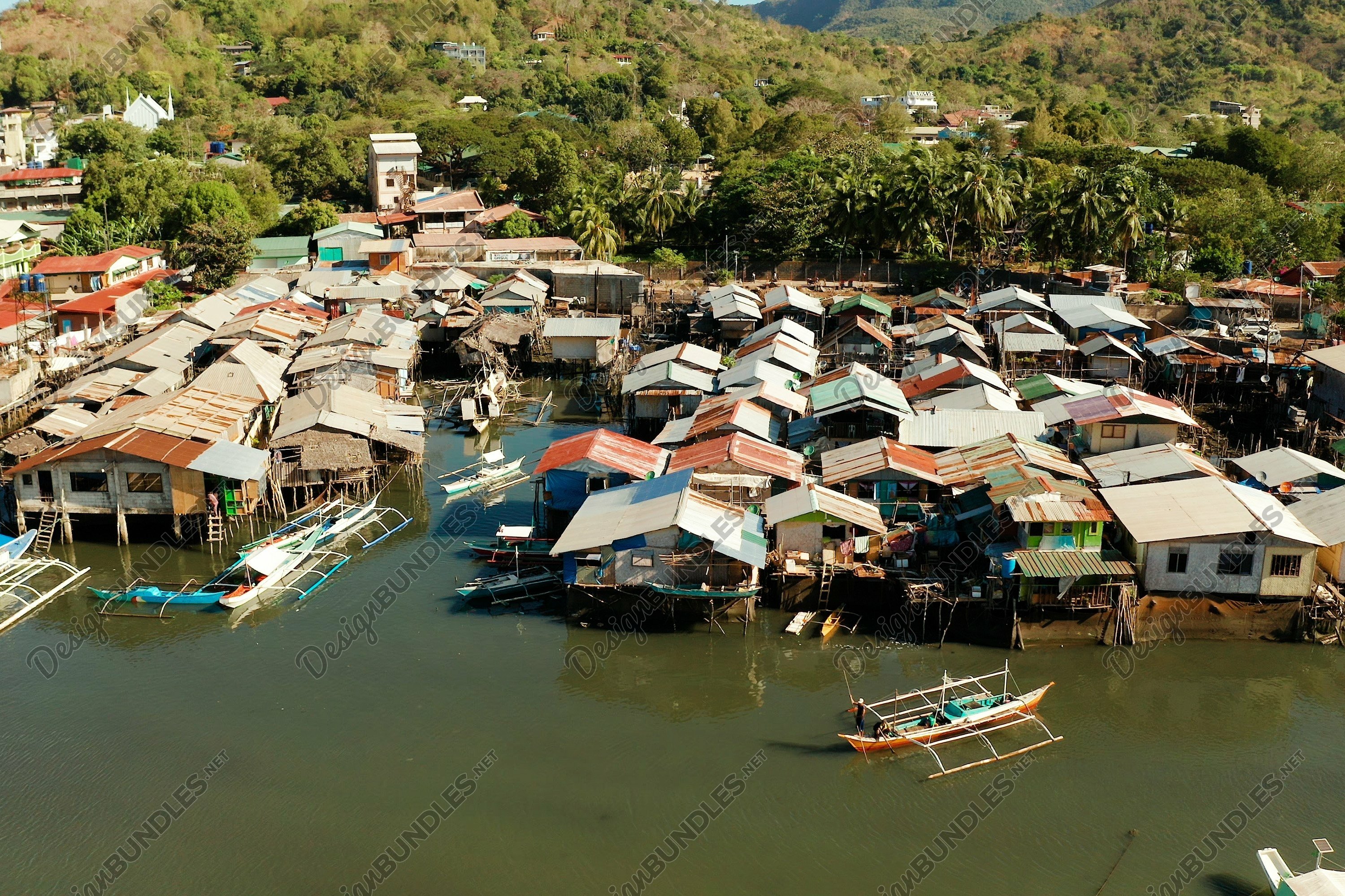 Fishermen houses on the water, Philippines, Palawan (1450590) | Travel ...