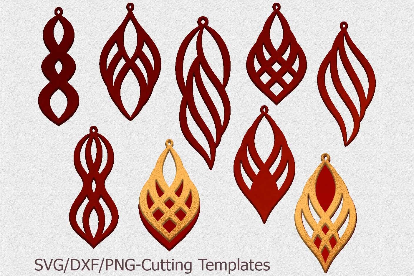 Earring Svg Moon Earring Template Jewelry Cut Files Wood Earring 