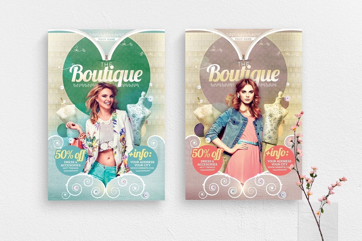 The Boutique Flyer Template (213631) | Flyers | Design Bundles