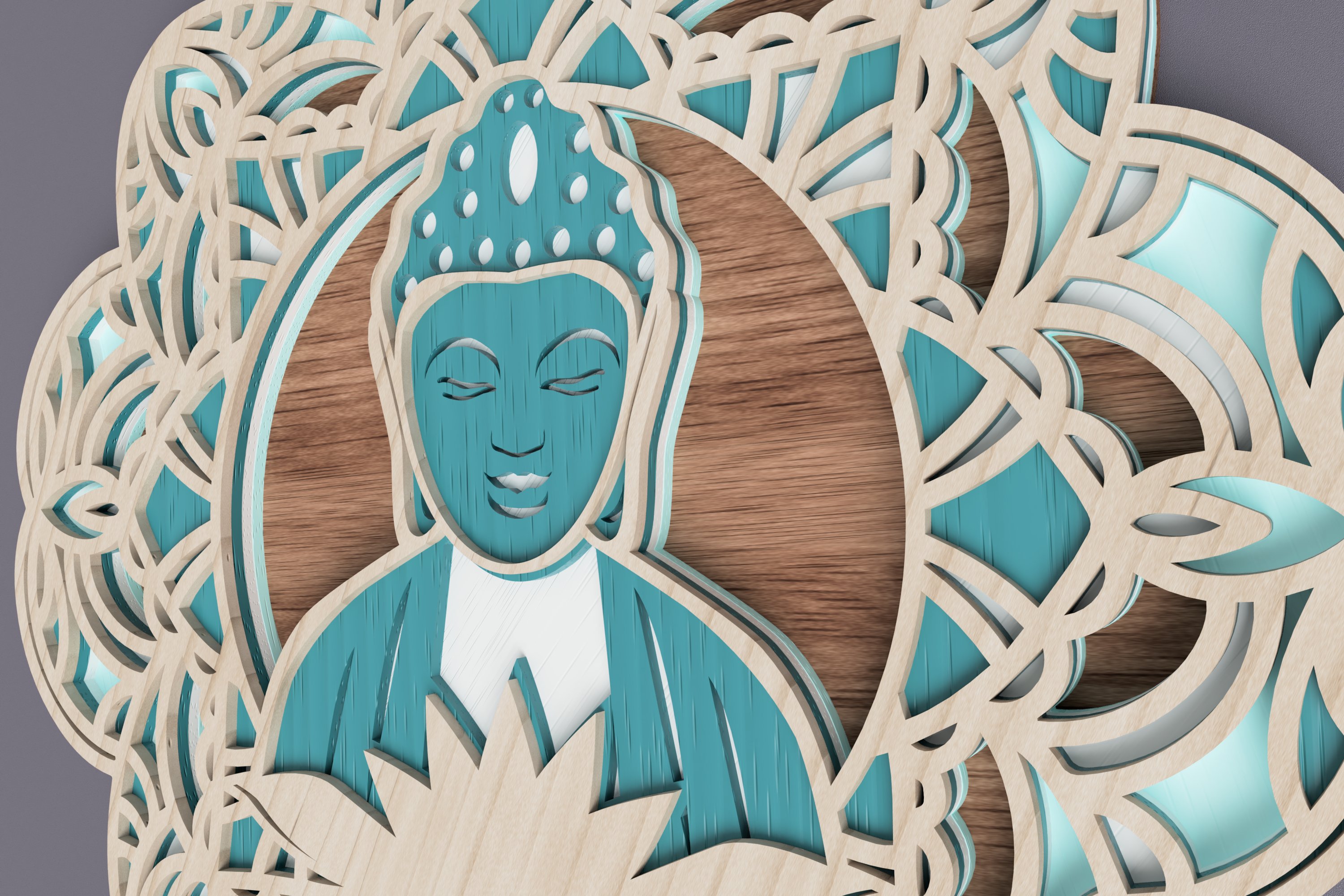 Mandala laser cut file - Buddha Mandala