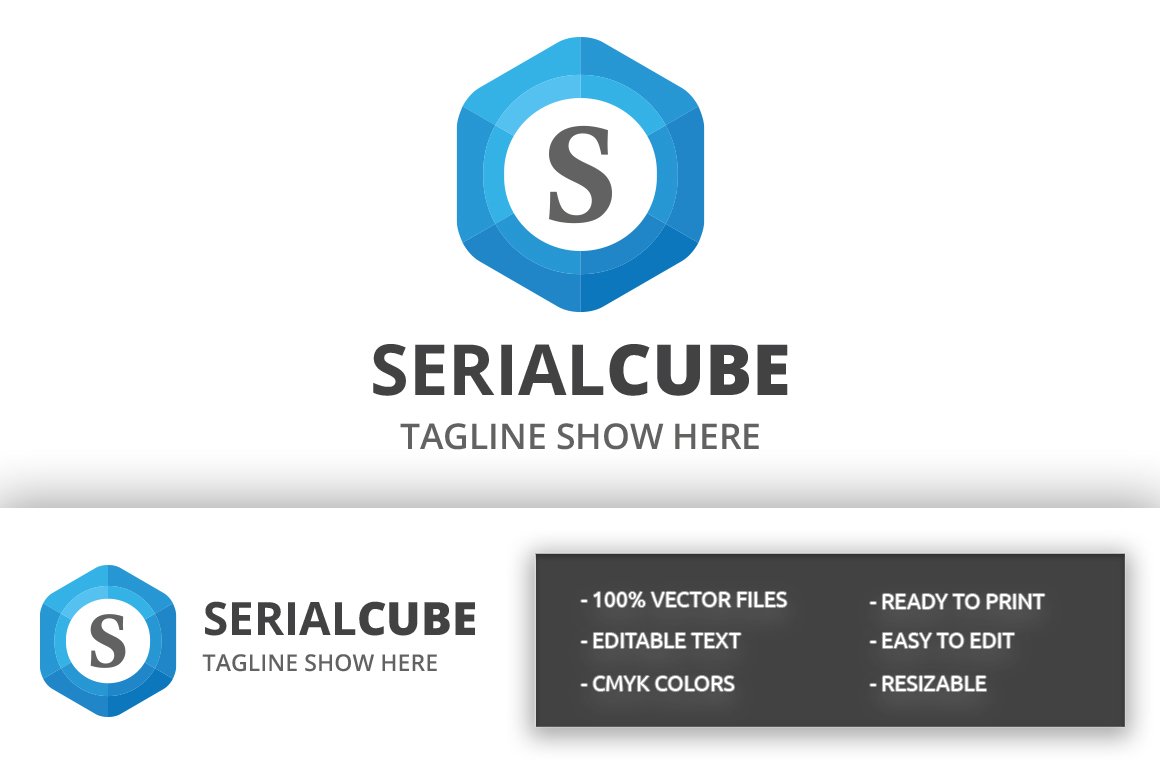 Serial Cube -Letter S Logo (656084) | Logos | Design Bundles