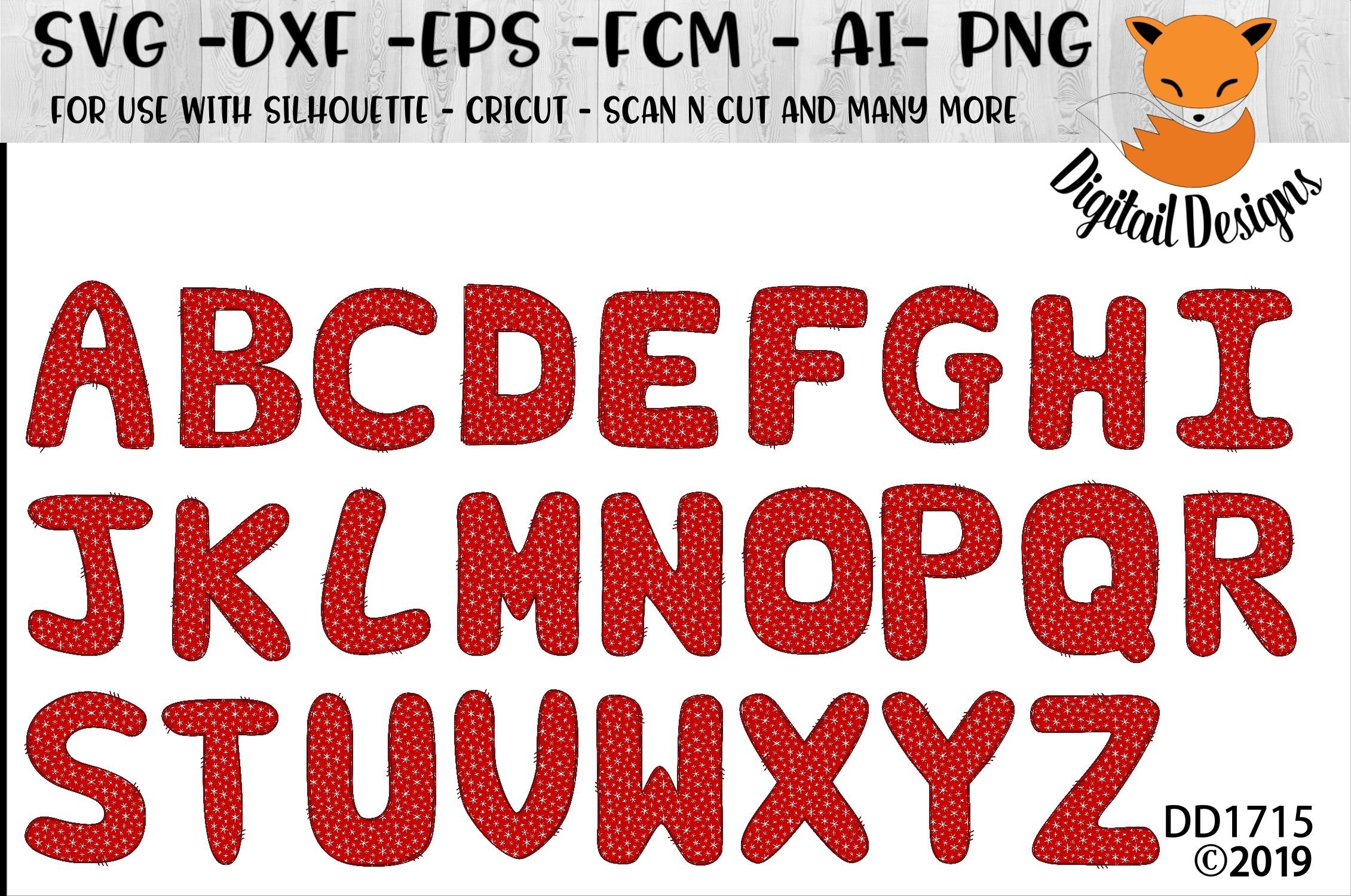Sublimation Printable Red Snowflake Alphabet Letters (367518 ...