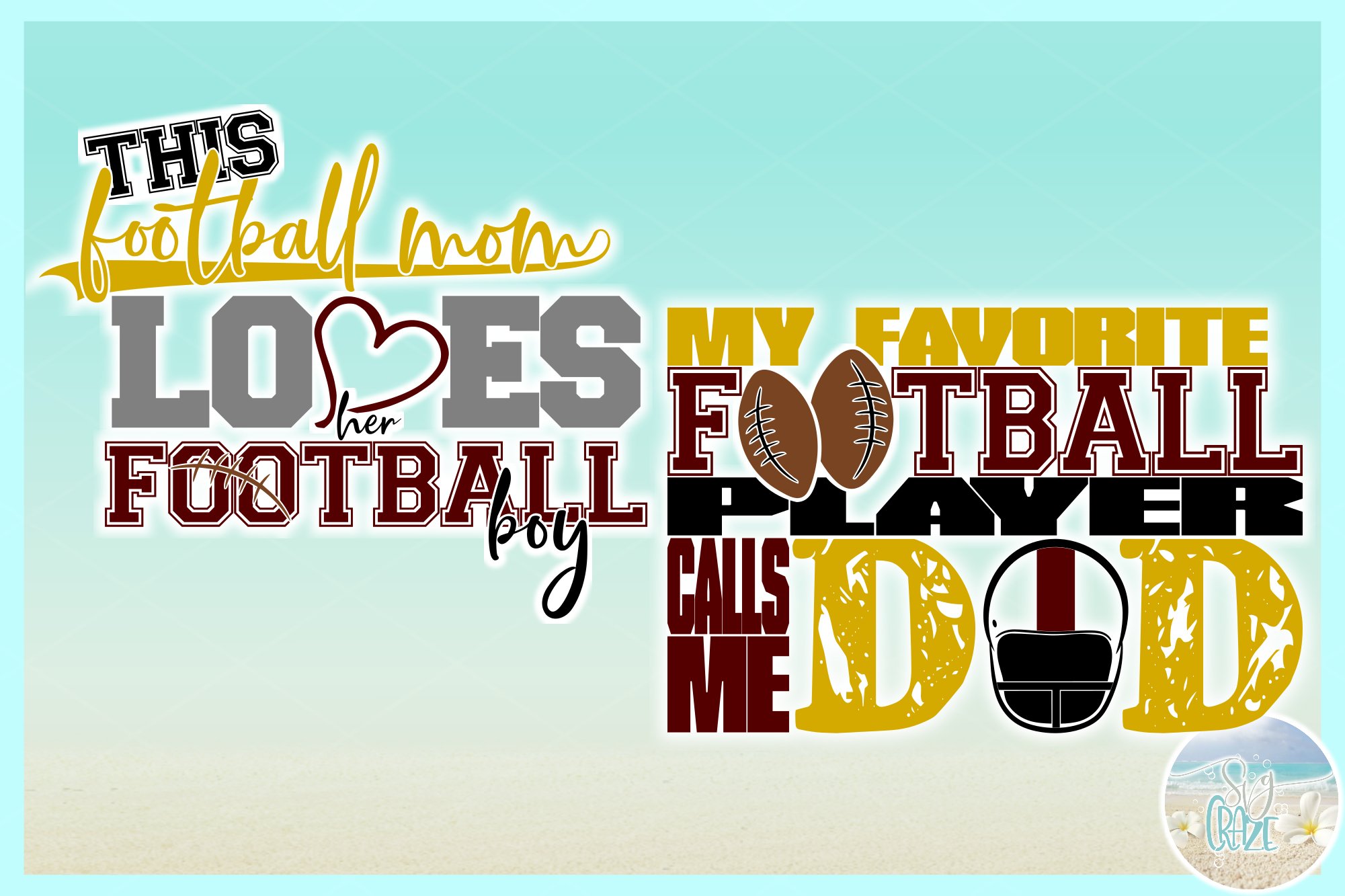 Proud Football Mom and Dad Favorite Football Player SVG (310118) | SVGs ...
