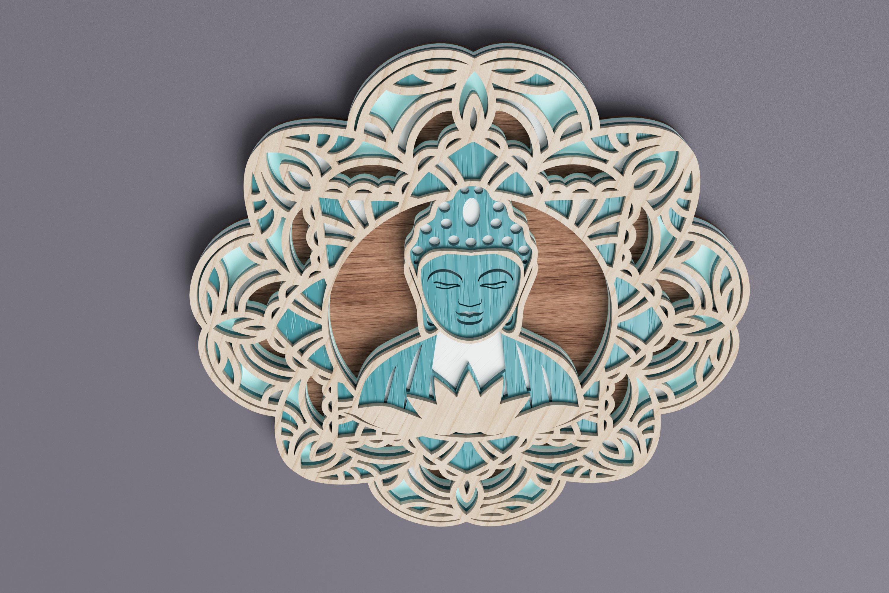Mandala laser cut file - Buddha Mandala