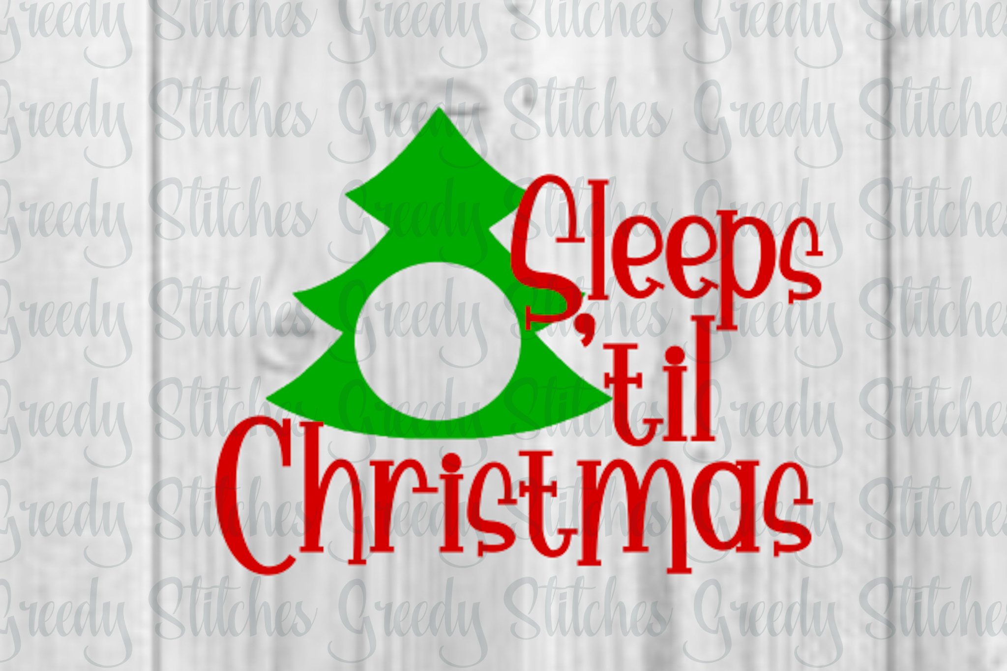 Sleeps 'til Christmas. Christmas Countdown SVG DXF EPS PNG (118474 ...