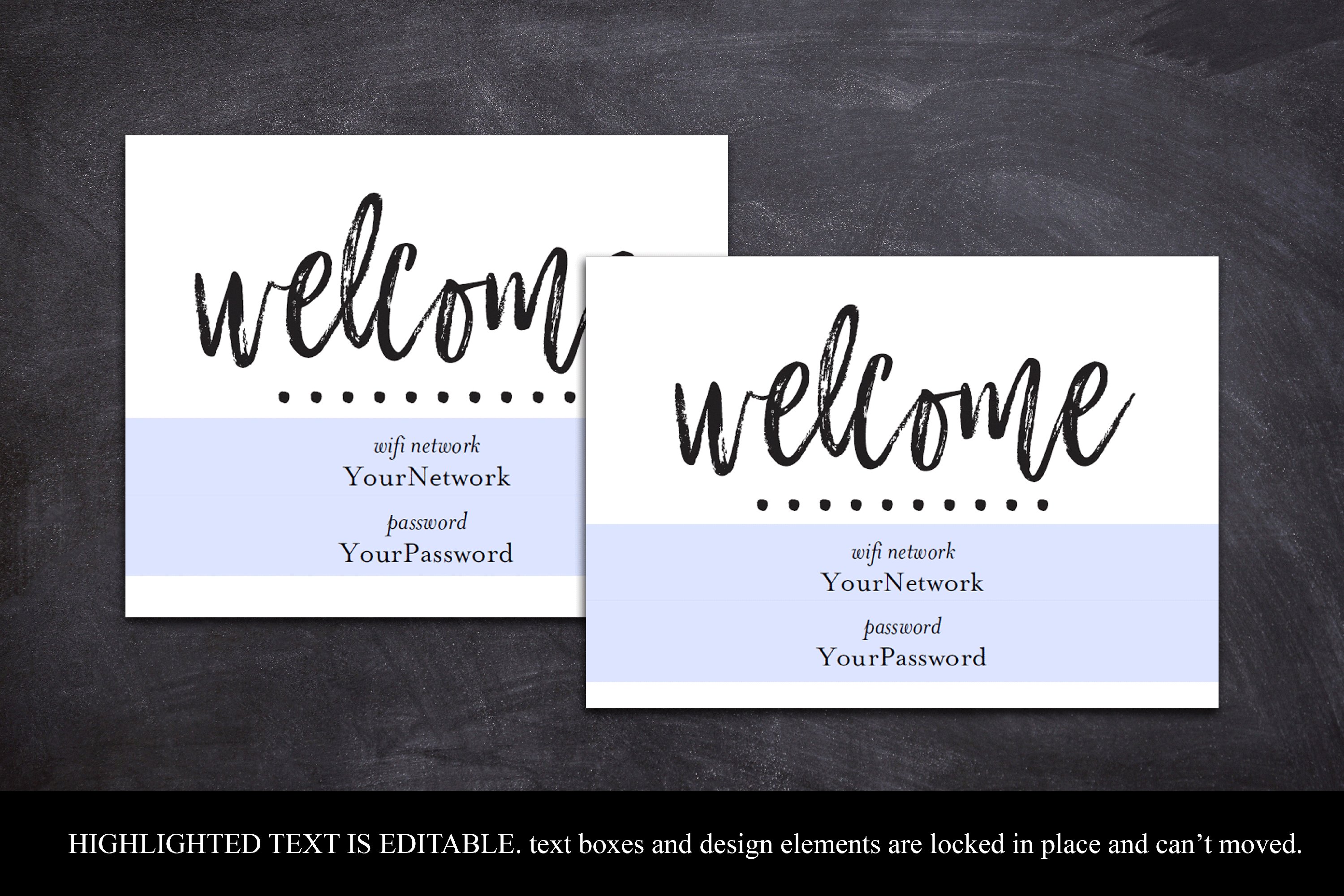 wifi password printable sign guest room sign welcome (360296) | Card ...