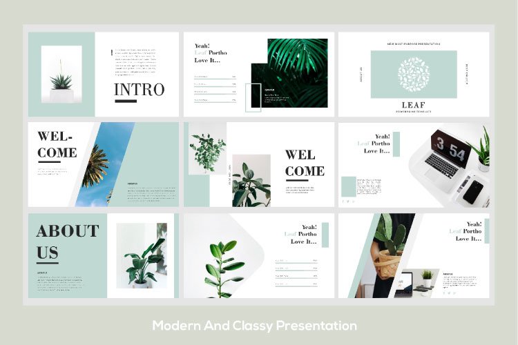 LEAF Powerpoint Template (223795) | Powerpoint | Design Bundles
