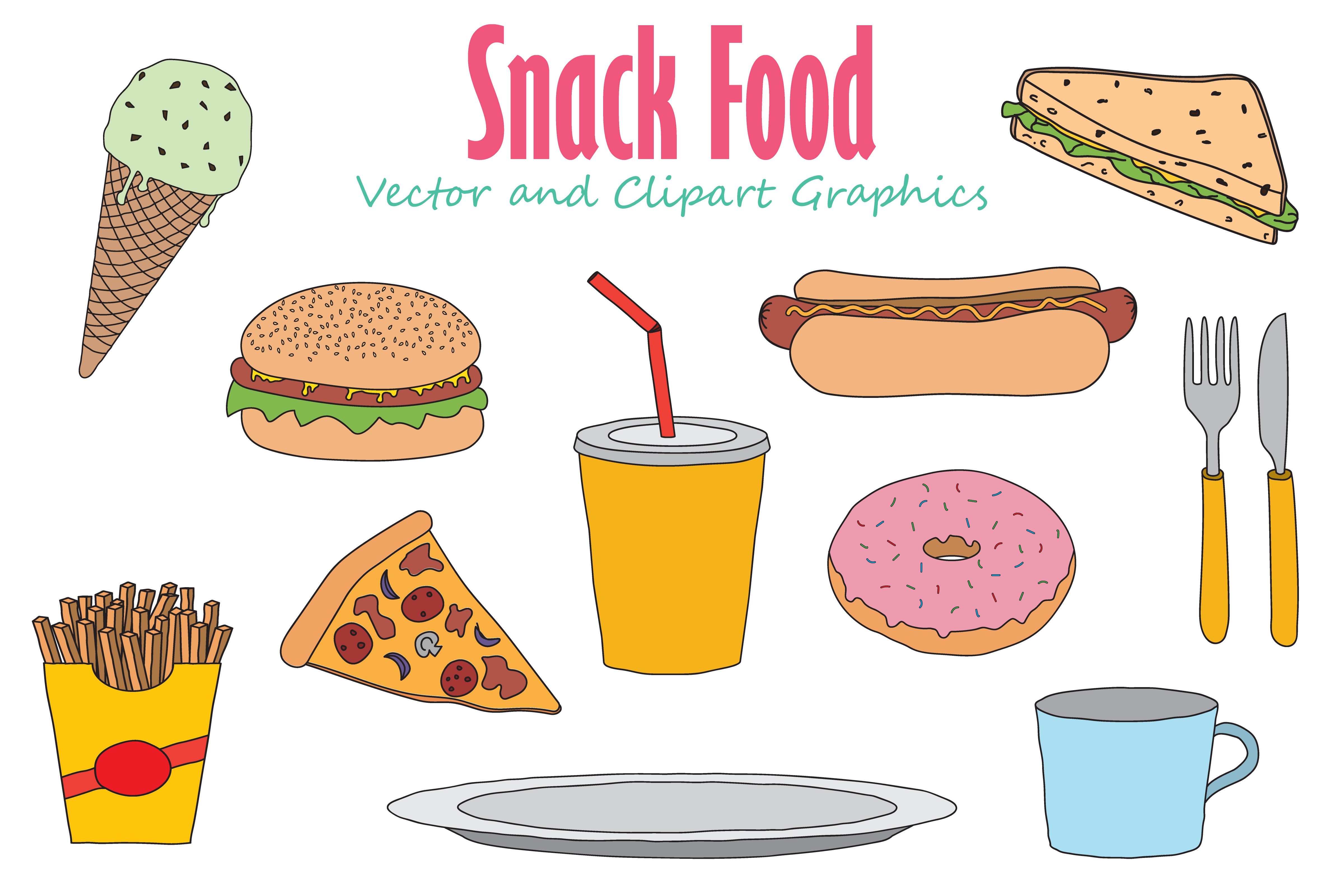 Junk Food Snacks Clipart