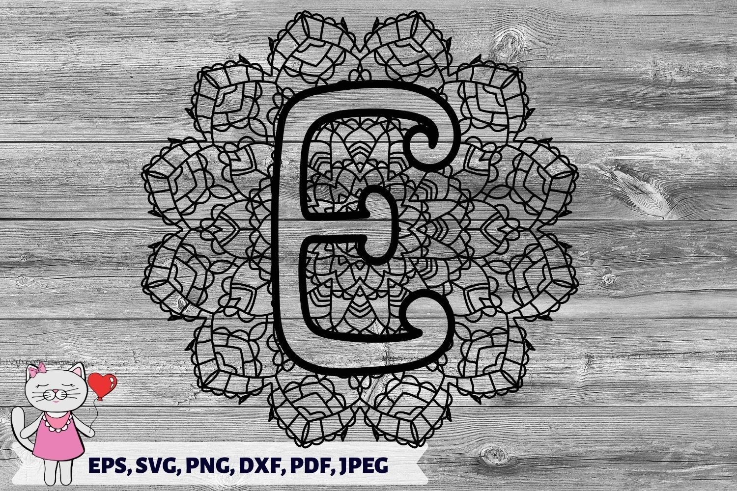 Monogram E Svg, Initial Monogram Svg (1143012) | Monograms | Design Bundles