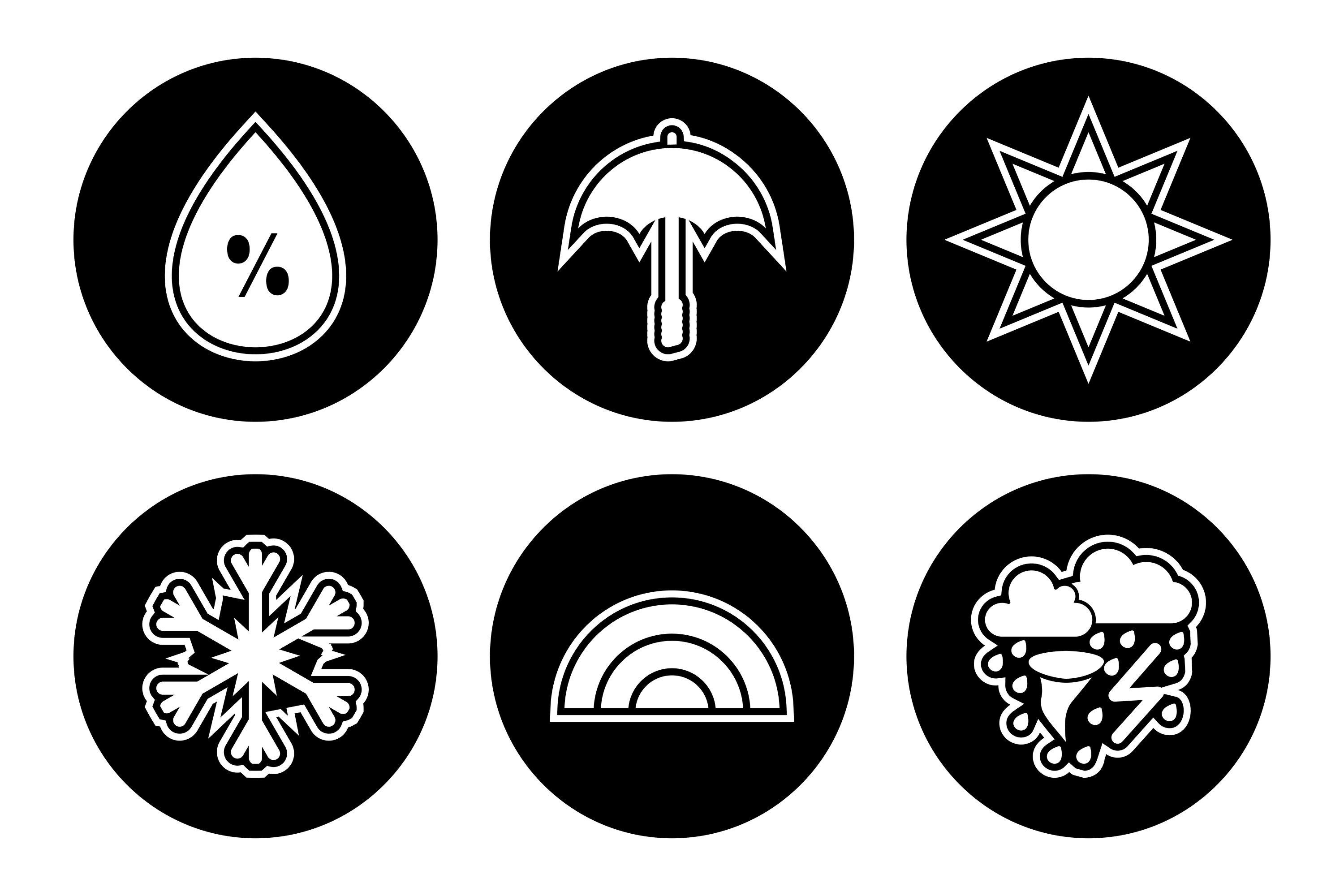 Set Of Weather And Season Icons (458737) | Icons | Design Bundles