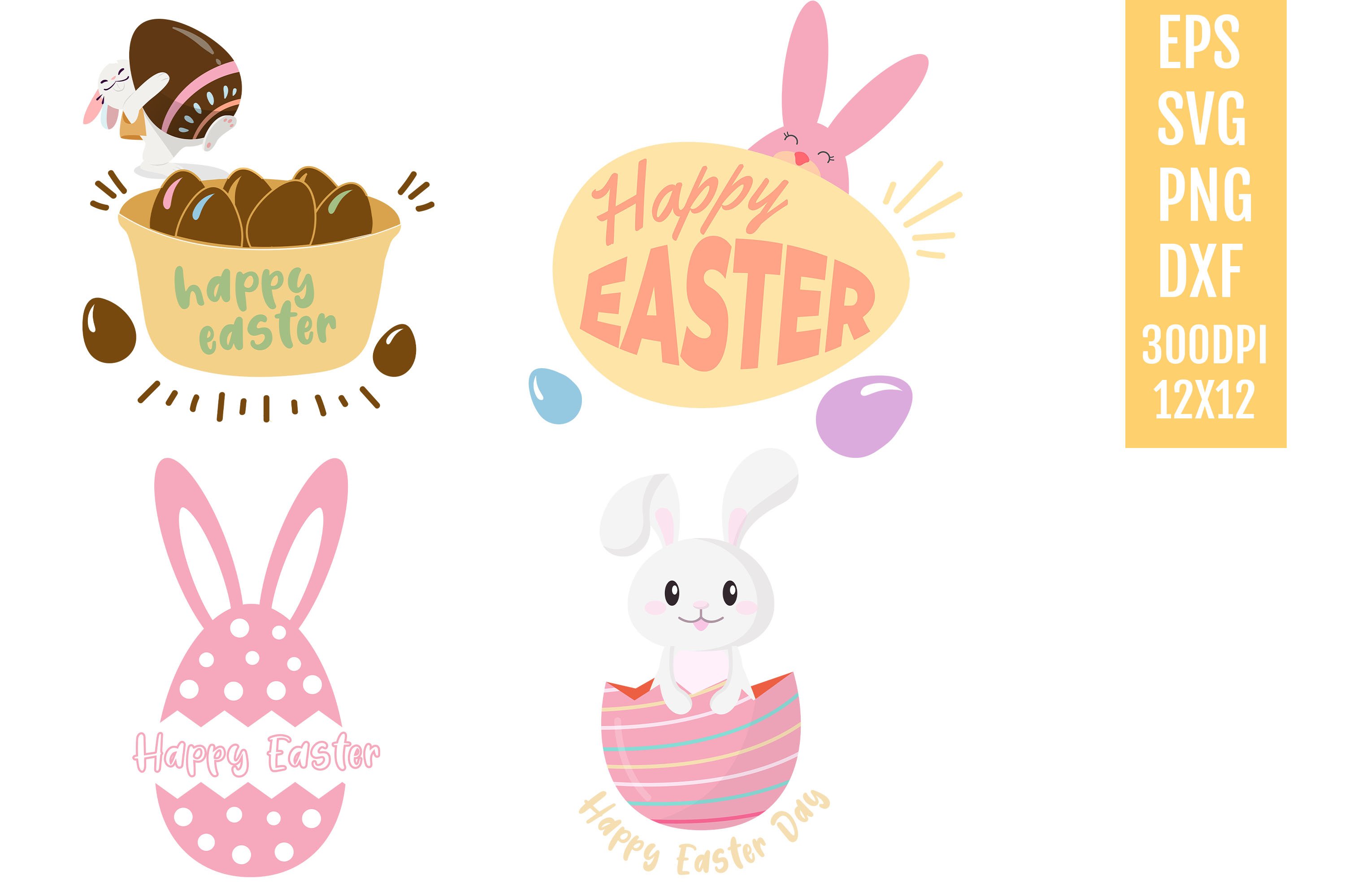 Happy Easter SVG Cut Files and Easter Sublimation Designs (1765972 ...