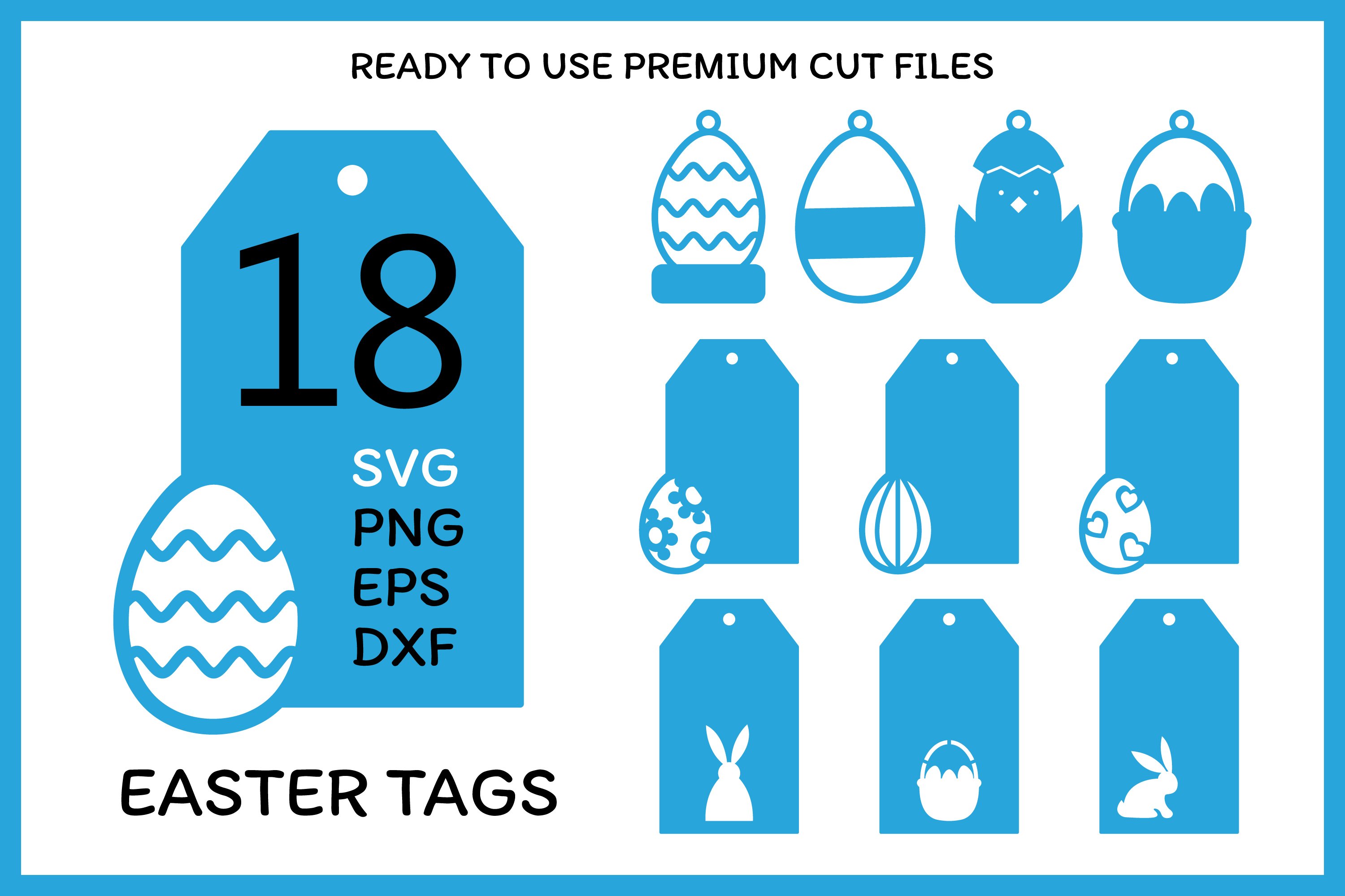 Easter gift tags svg bundle