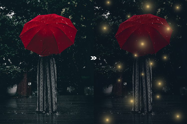Fireflies Photoshop Action (368478) | Add ons | Design Bundles