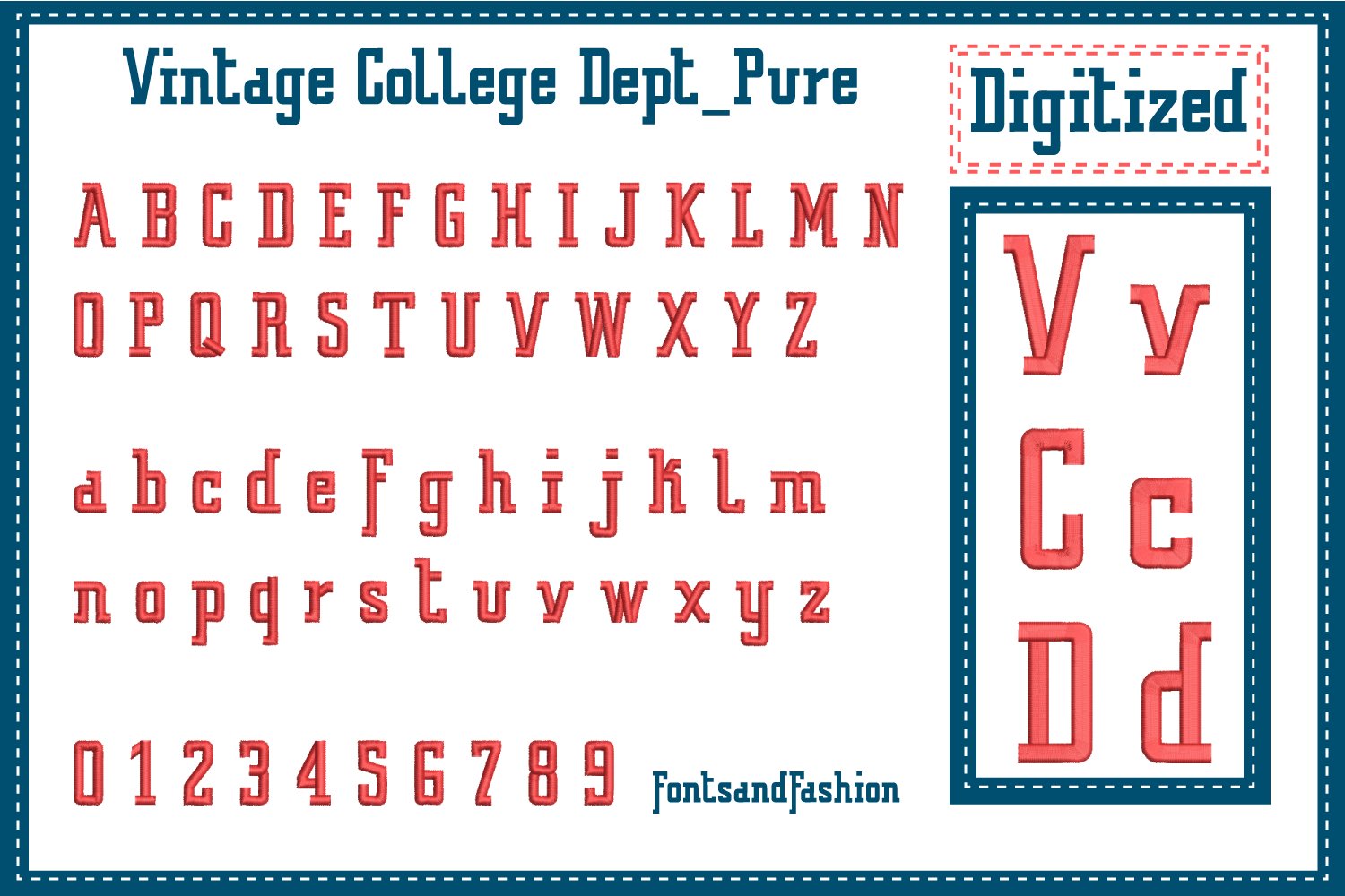 Vintage College Dept_Pure DIGITIZED (160942) | Fonts | Design Bundles