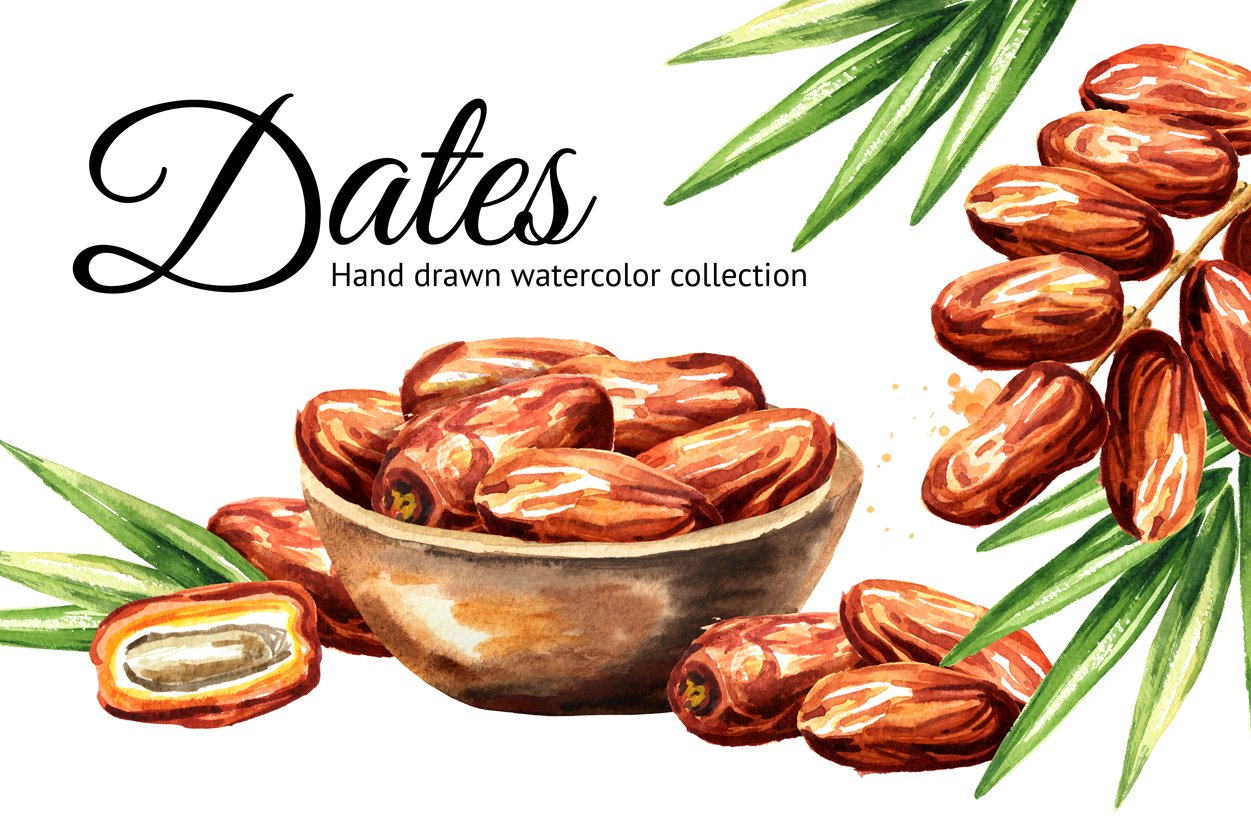 Dates. Watercolor collection (205855) | Illustrations | Design Bundles