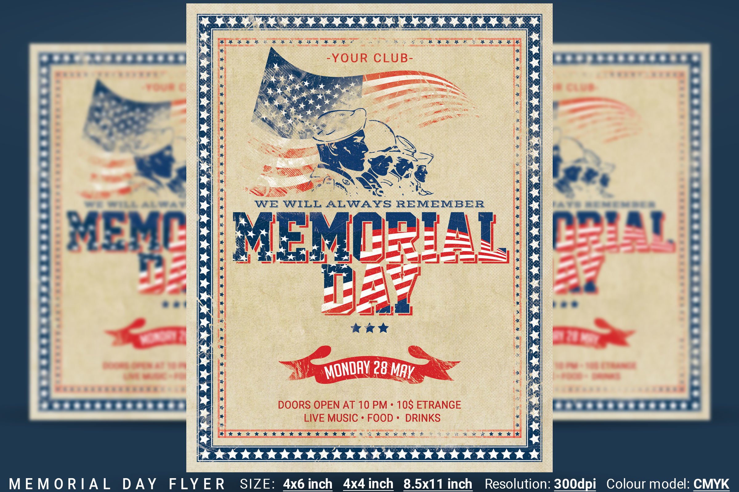 Memorial Day Flyer (253122) | Flyers | Design Bundles