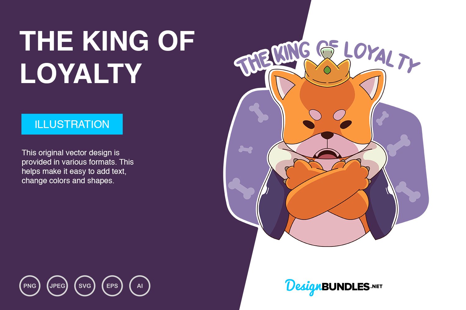 The King Of Loyalty Vector Illustration