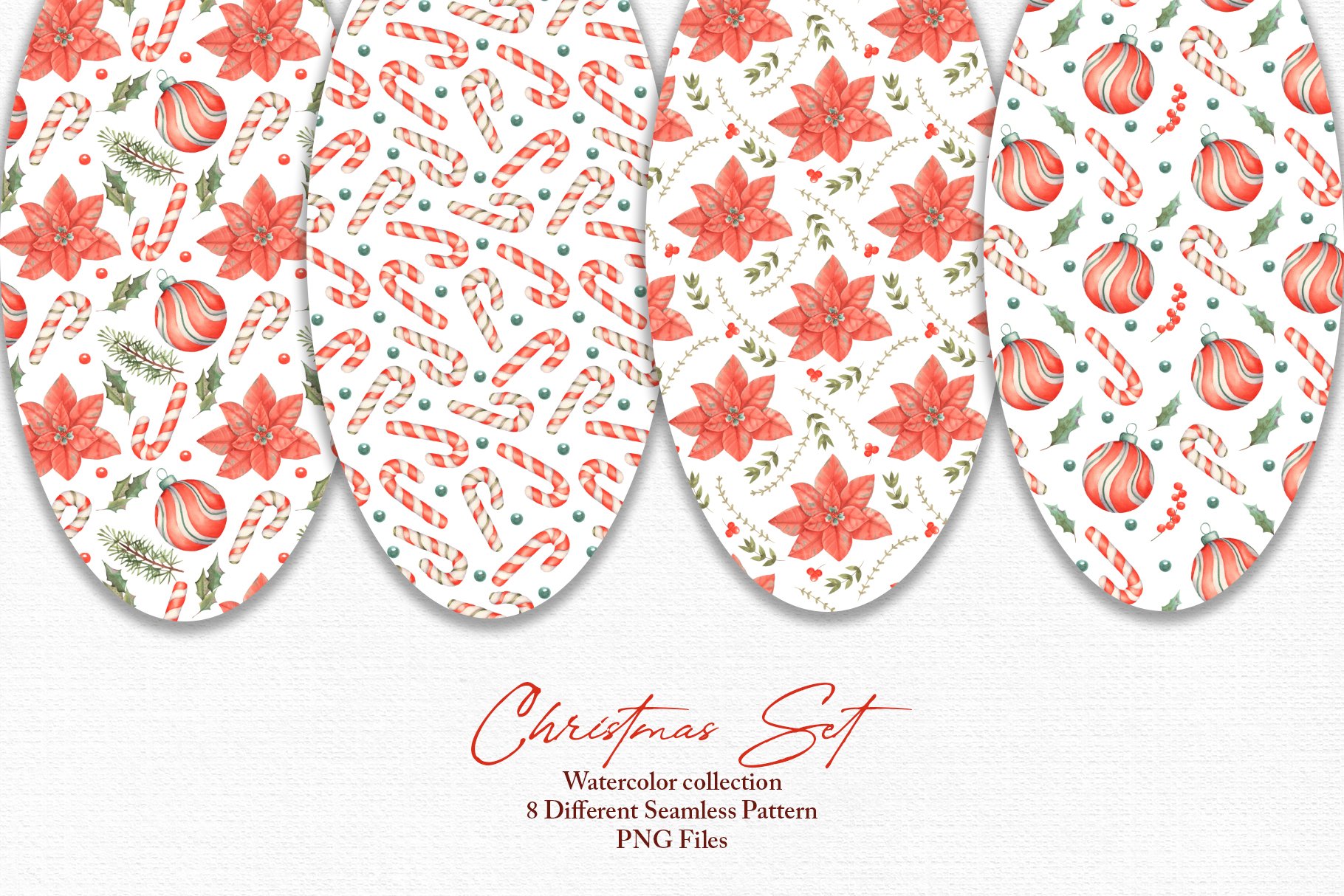 Watercolor Christmas Set (1038577) | Illustrations | Design Bundles