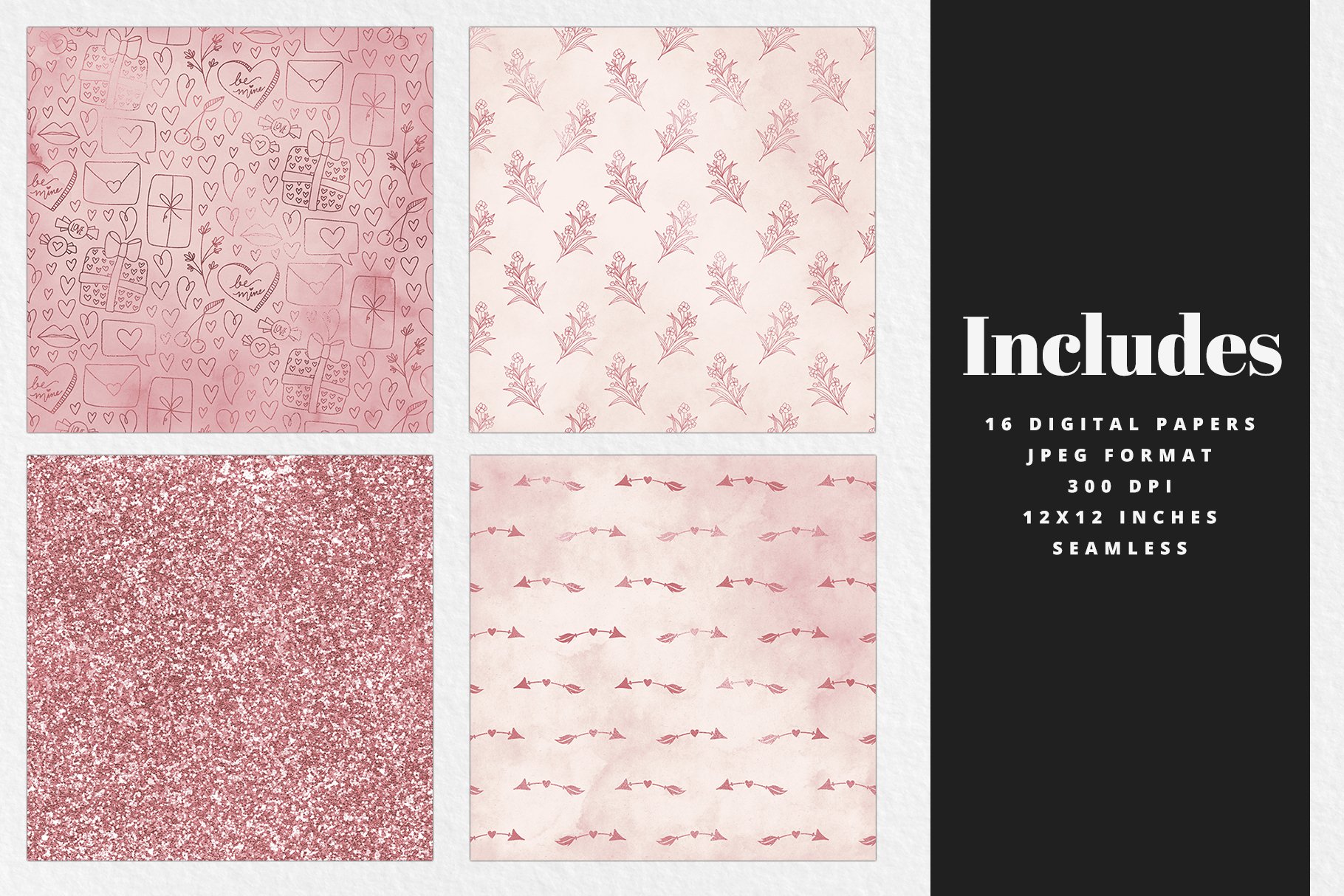 Cupid's Blush Digital Paper Pack