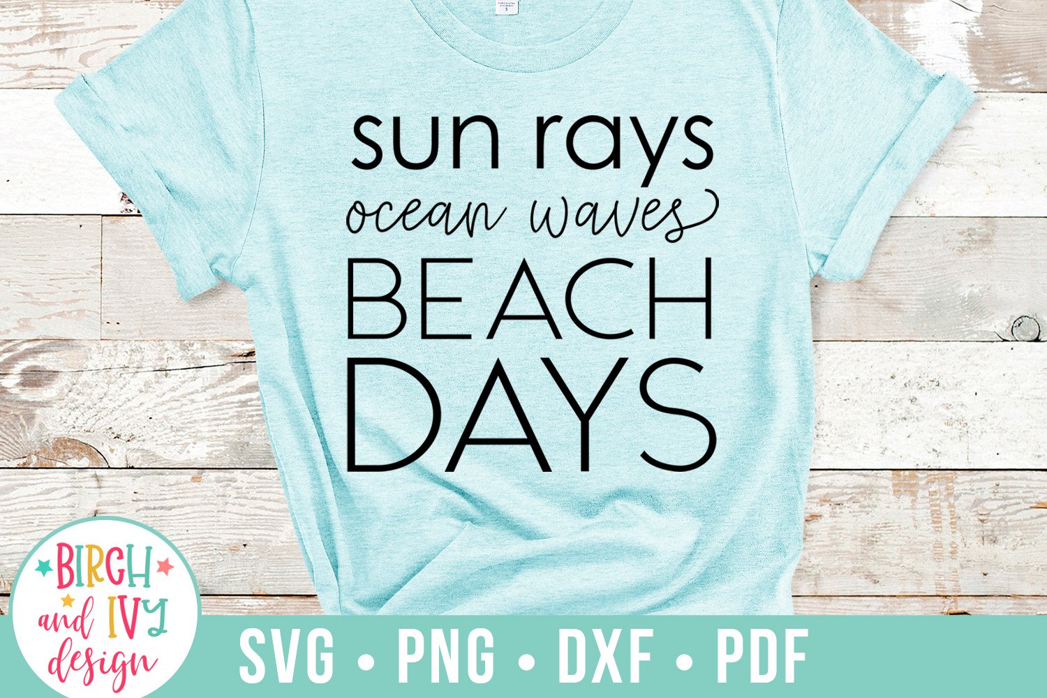 Sun Rays, Ocean Waves, Beach Days SVG Cut File (1166227) | Cut Files ...