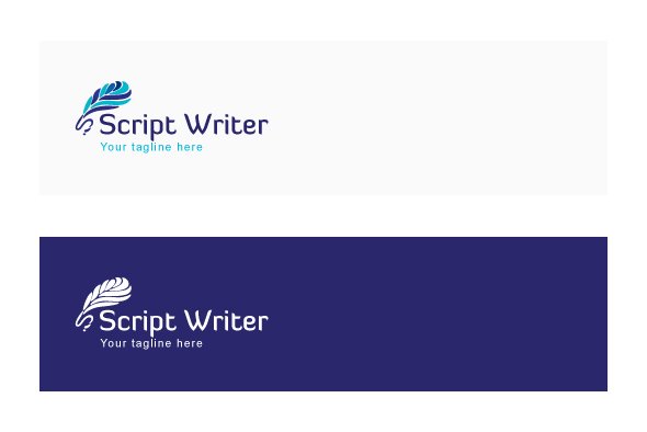 Script Writer - Artistic Quill Abstract Stock Logo Template (26040 ...