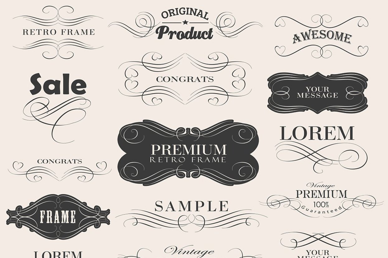 decoration vector set 5 (818060) | Decorations | Design Bundles