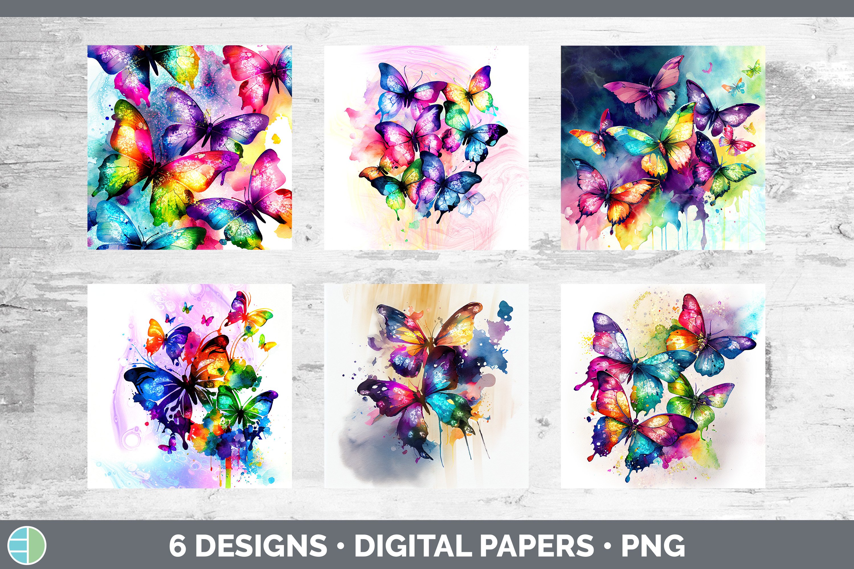 Rainbow Butterflies Backgrounds