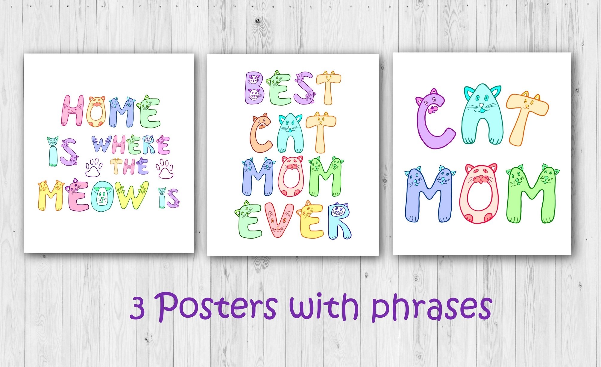 Cats alphabet clipart - letters and numbers PNG, AI, EPS (468318 ...