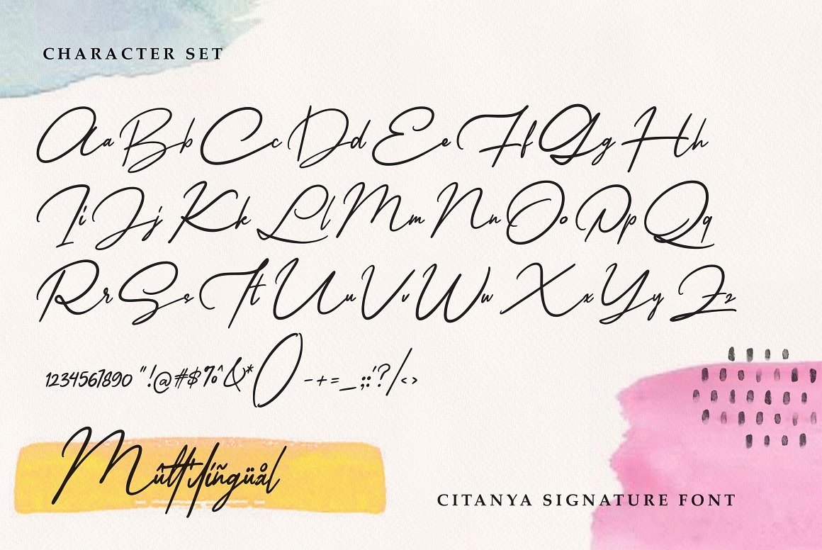 Citanya - Script Font (918618) | Handwritten | Font Bundles