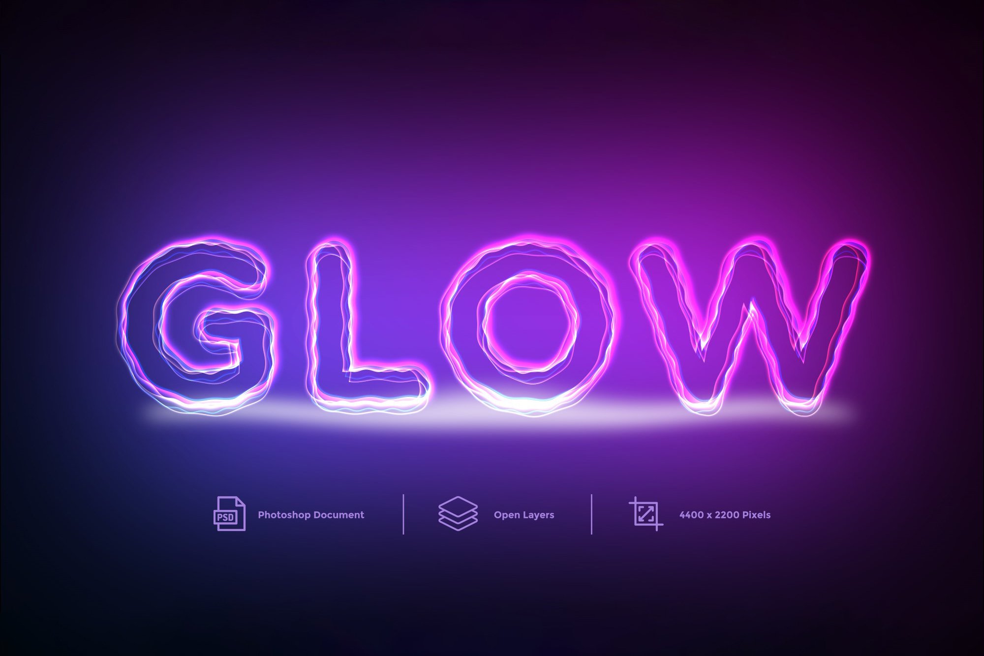 Glow Text Effect Design Layer Style (1179653) | Photoshop Plugins ...