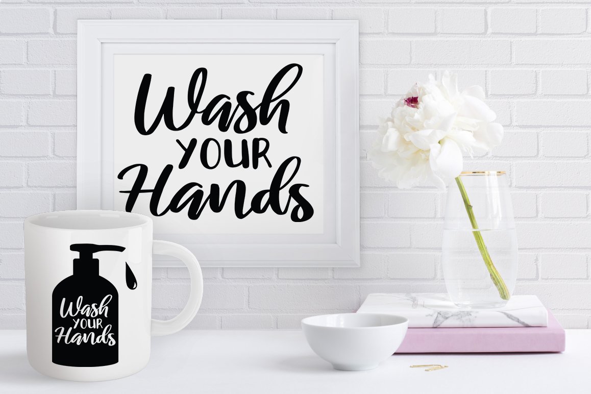 Wash Your Hands SVG Cut Files. Hand Wash Awareness Clipart. (524664 ...