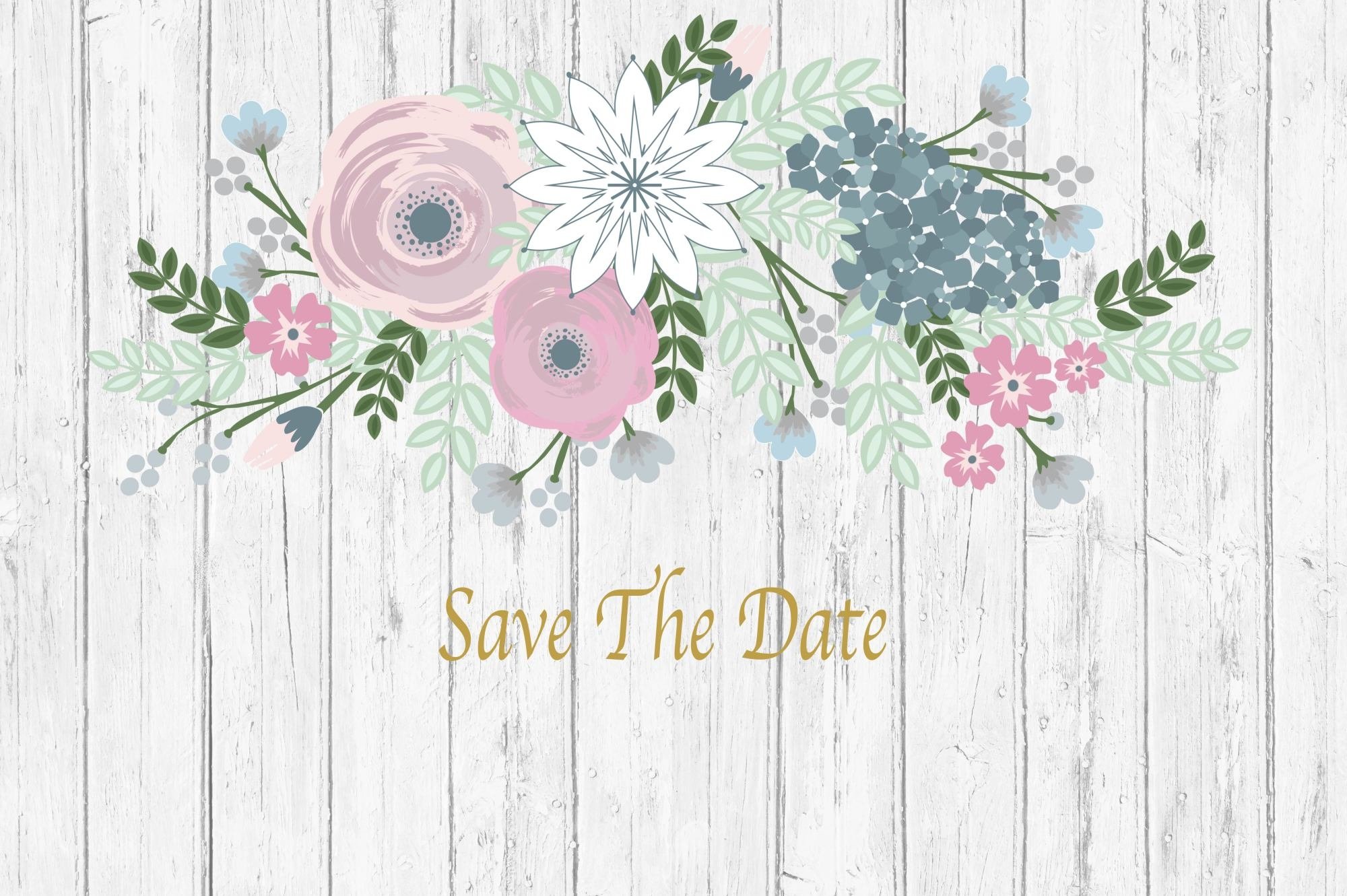 Floral Clipart - Wedding Clipart - Rustic Clipart (13822 ...