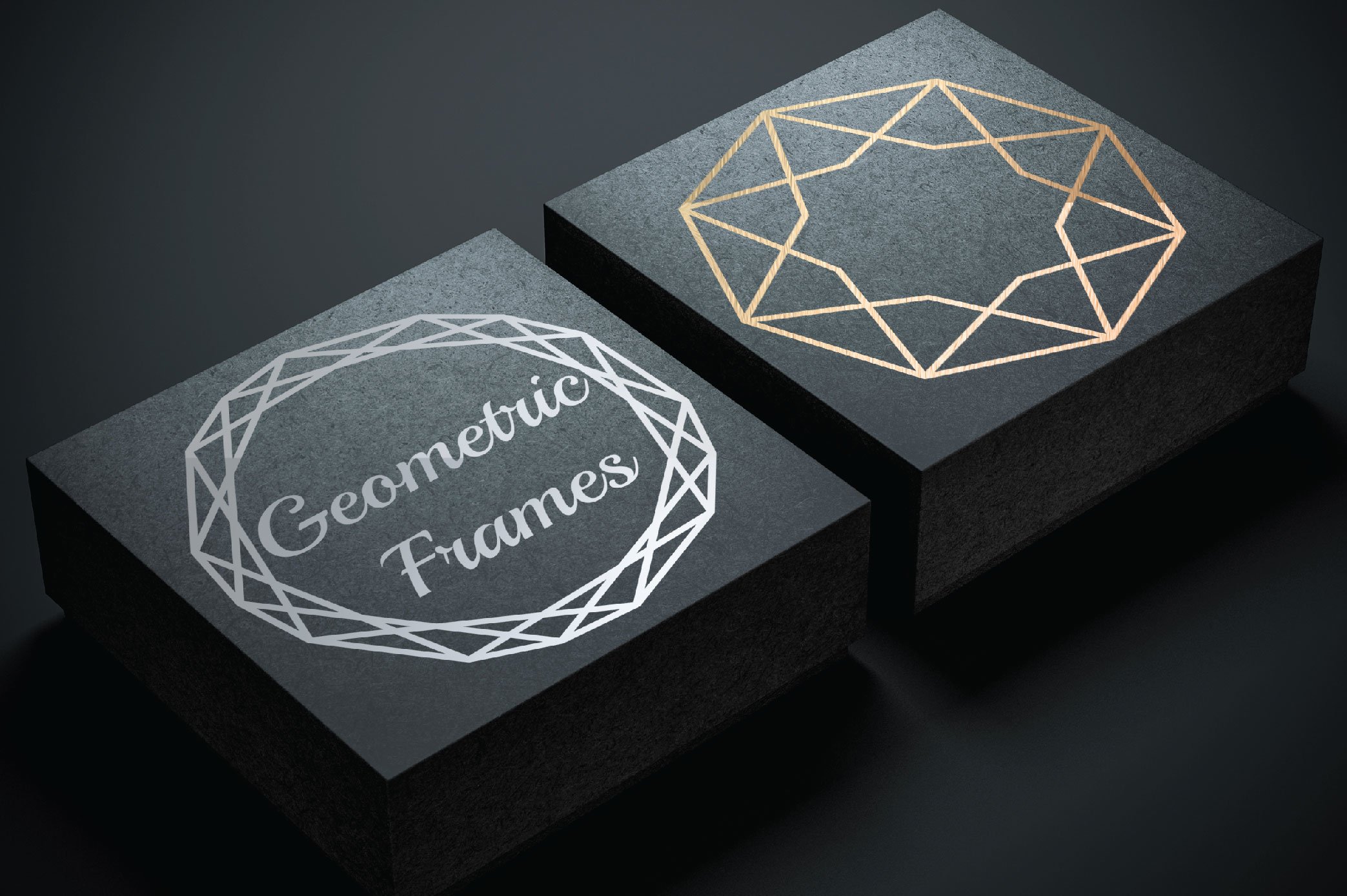 15 Geometric Frames SVG (437942) | Monograms | Design Bundles