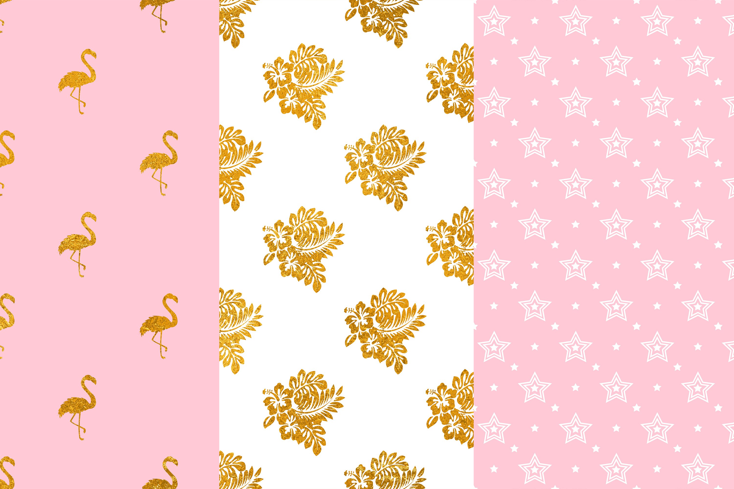 Tropical Digital Papers, Flamingo Seamless Patterns (350769) | Patterns ...
