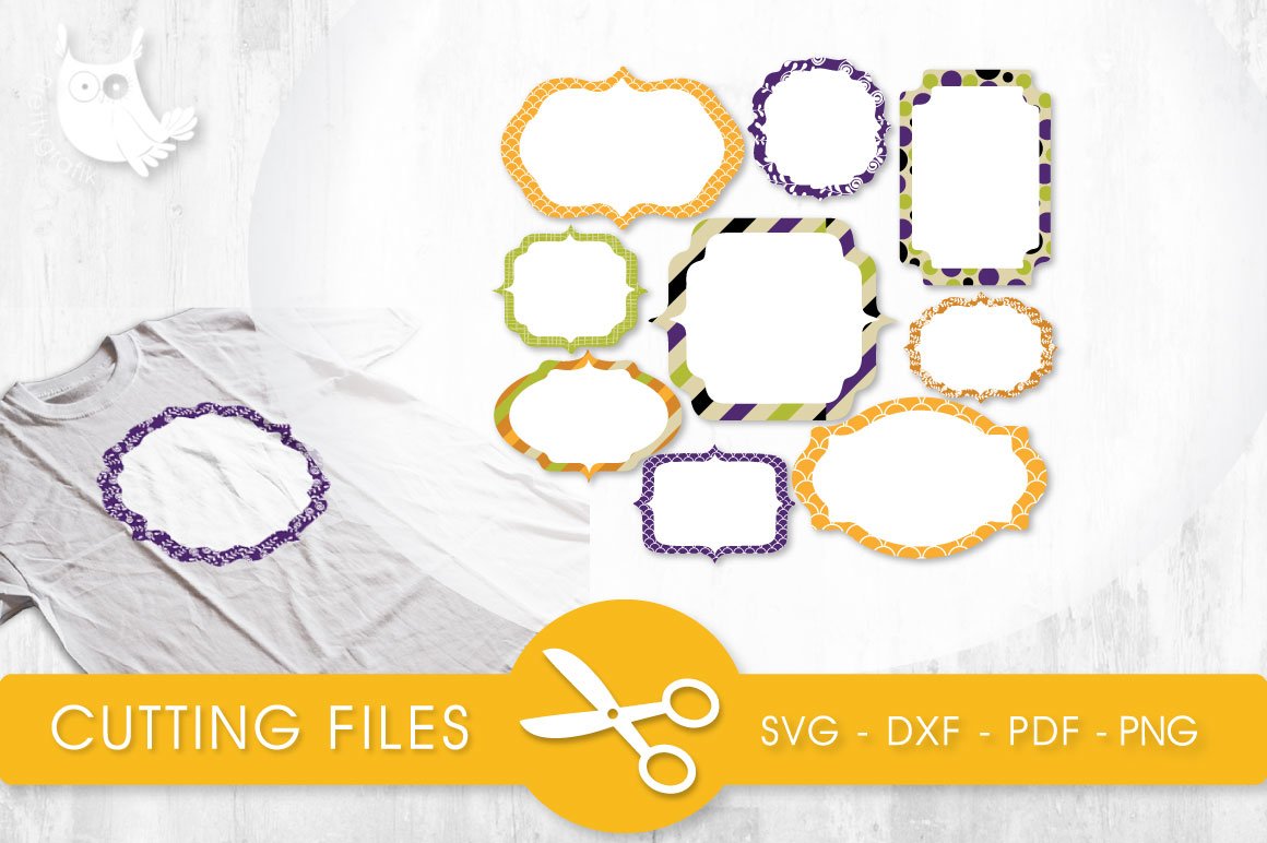 Labels cutting files svg, dxf, pdf, eps included - cut files for cricut ...