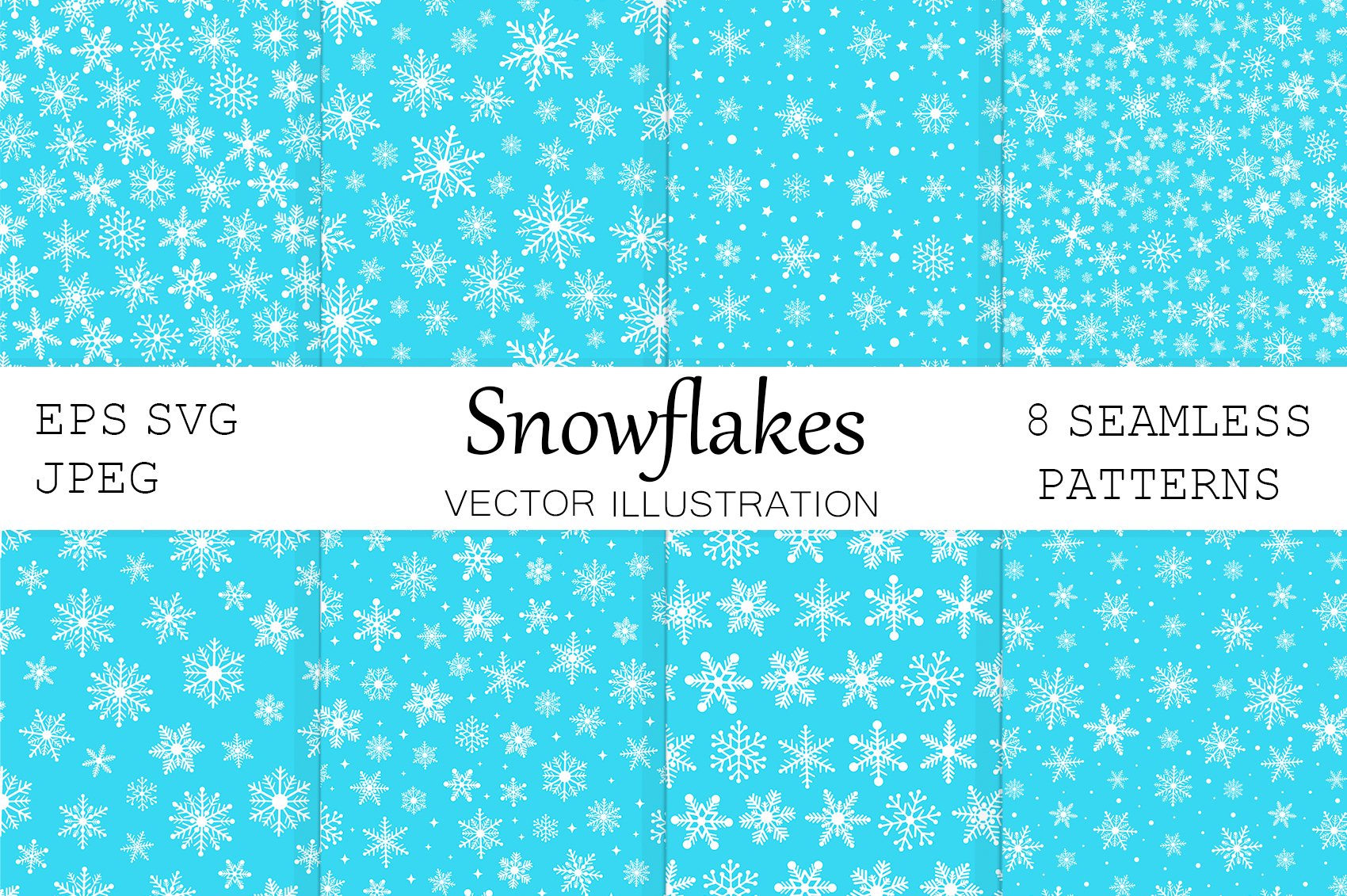 Snowflakes pattern. Christmas Snowflakes. Snowflakes SVG (1625340 ...