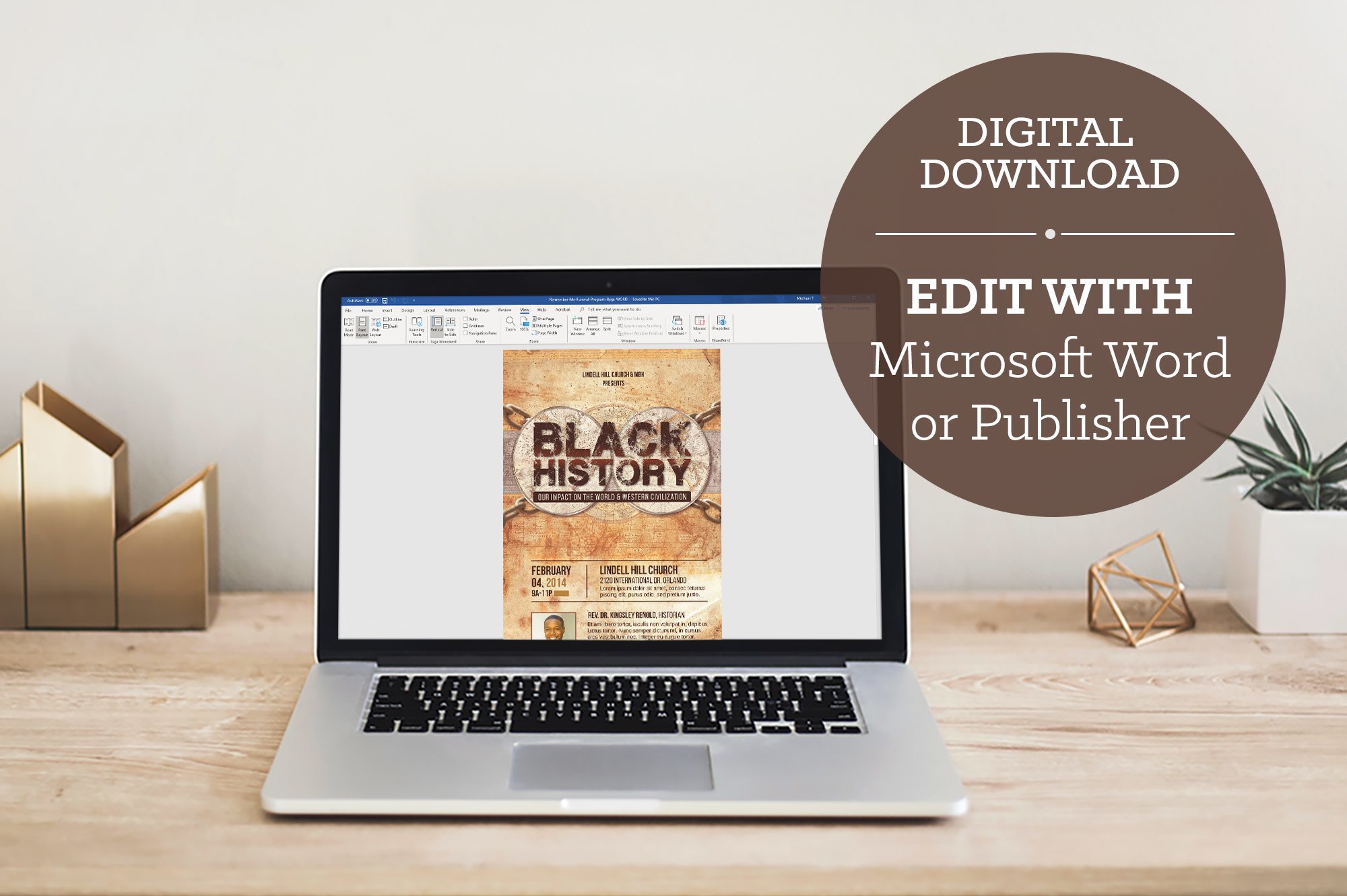 Black History Flyer Word Publisher Template | 5 Backgrounds (468572 ...