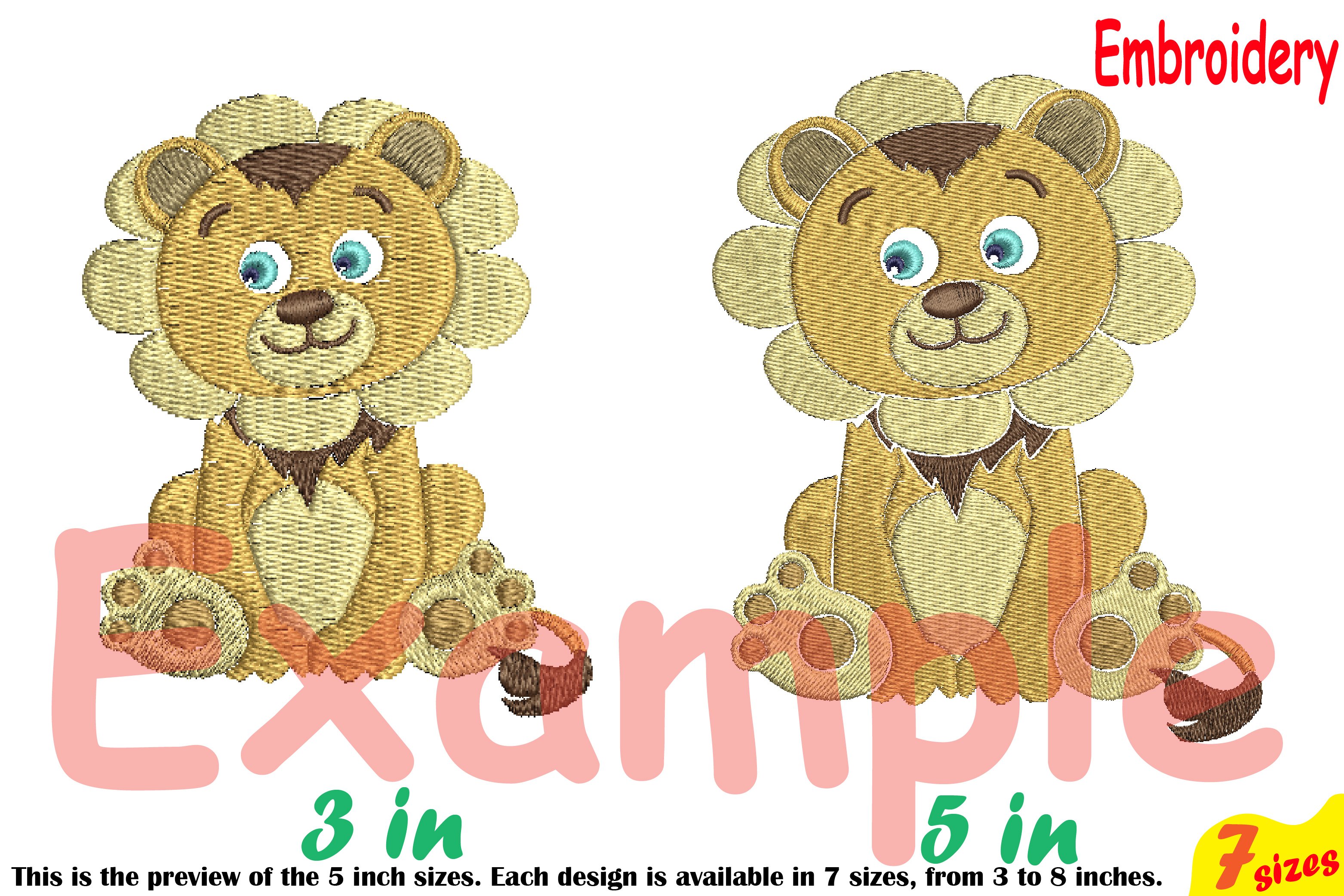 Lion King Embroidery Design Machine Instant Download Commercial Use ...