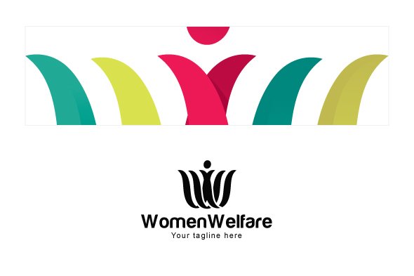 Women Welfare - Female Figure Stock Logo (26396) | Logos | Design Bundles