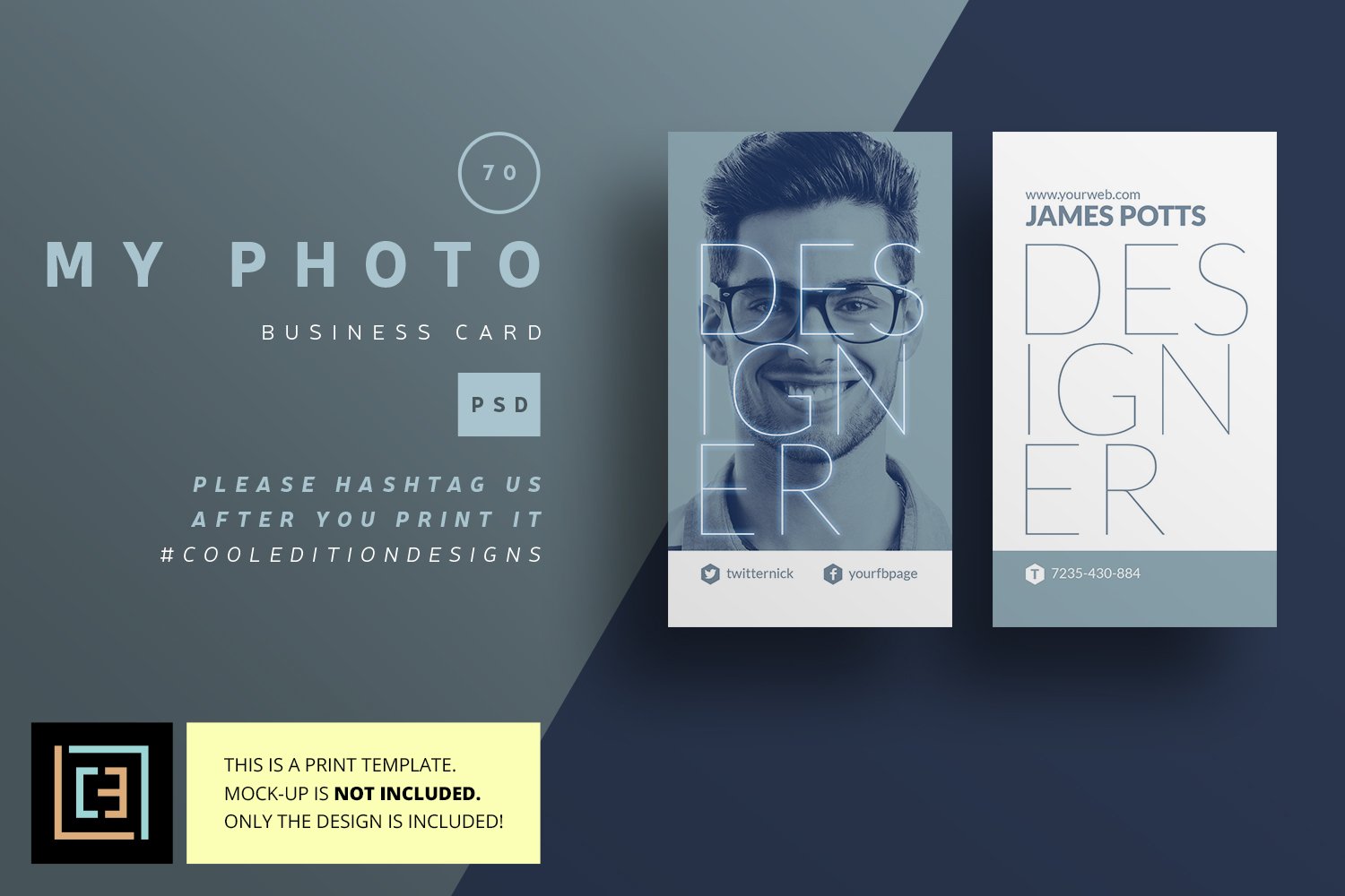 My Photo Business Card - BC070 (77840) | Business Cards | Design Bundles