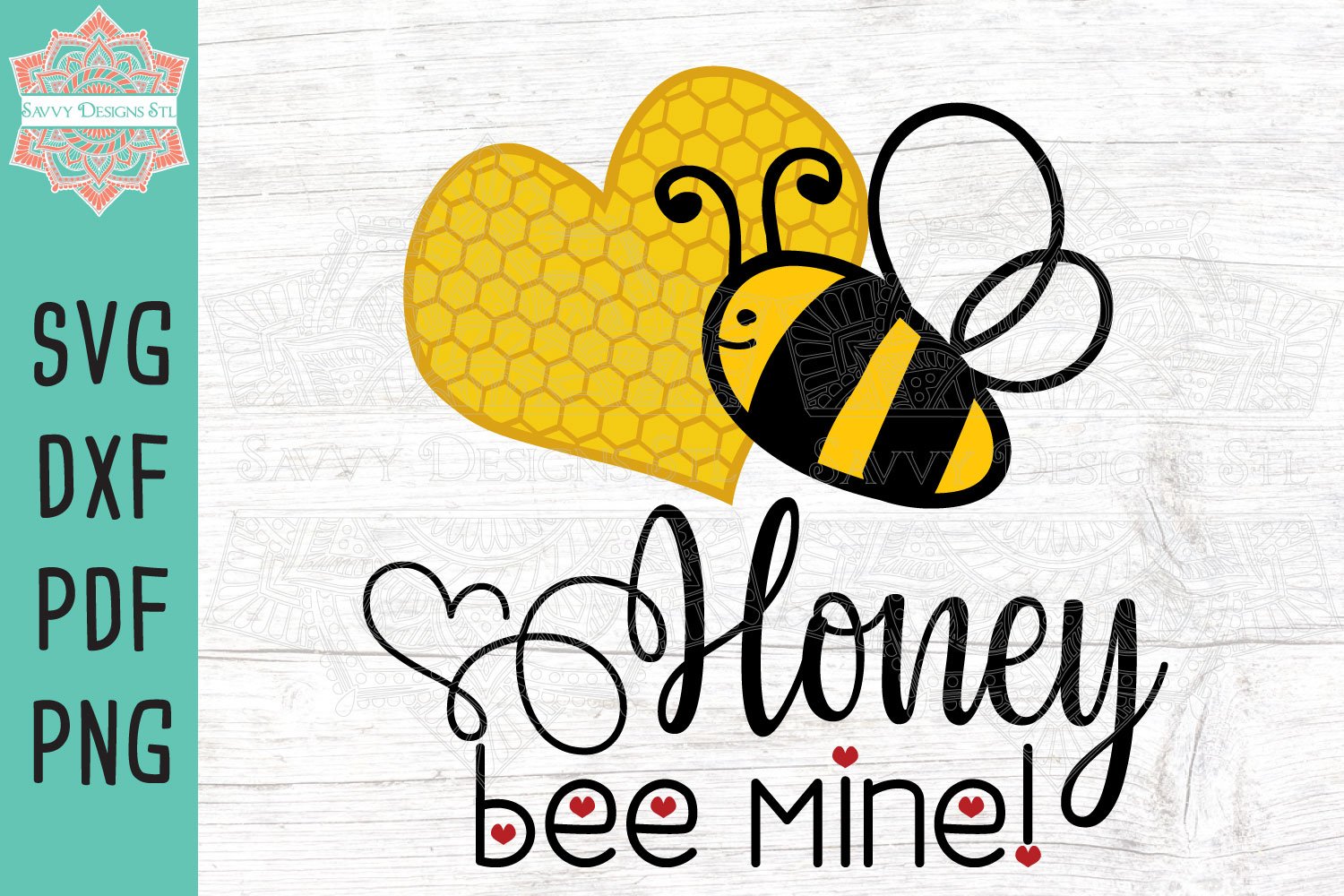Honey Bee My Valentine Valentine's Day Cut File (1124375) | Cut Files ...