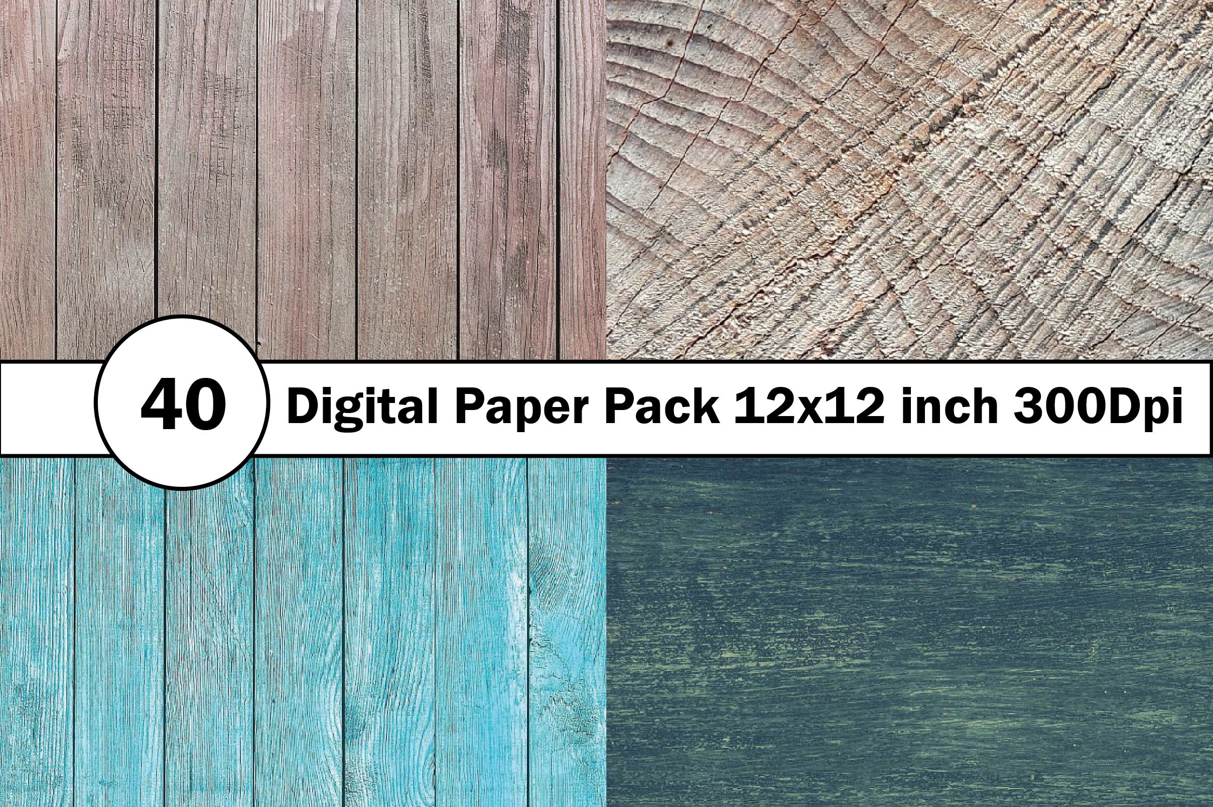 40 Digital Paper Pack 12x12 inch 300 Dpi (380052) | SVGs | Design Bundles