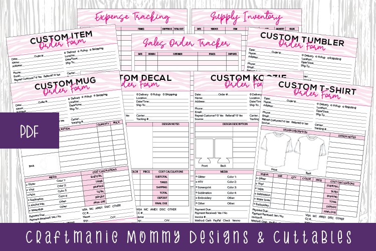 Craft Business Custom Order Tracker Forms (1135112) | Other | Design ...