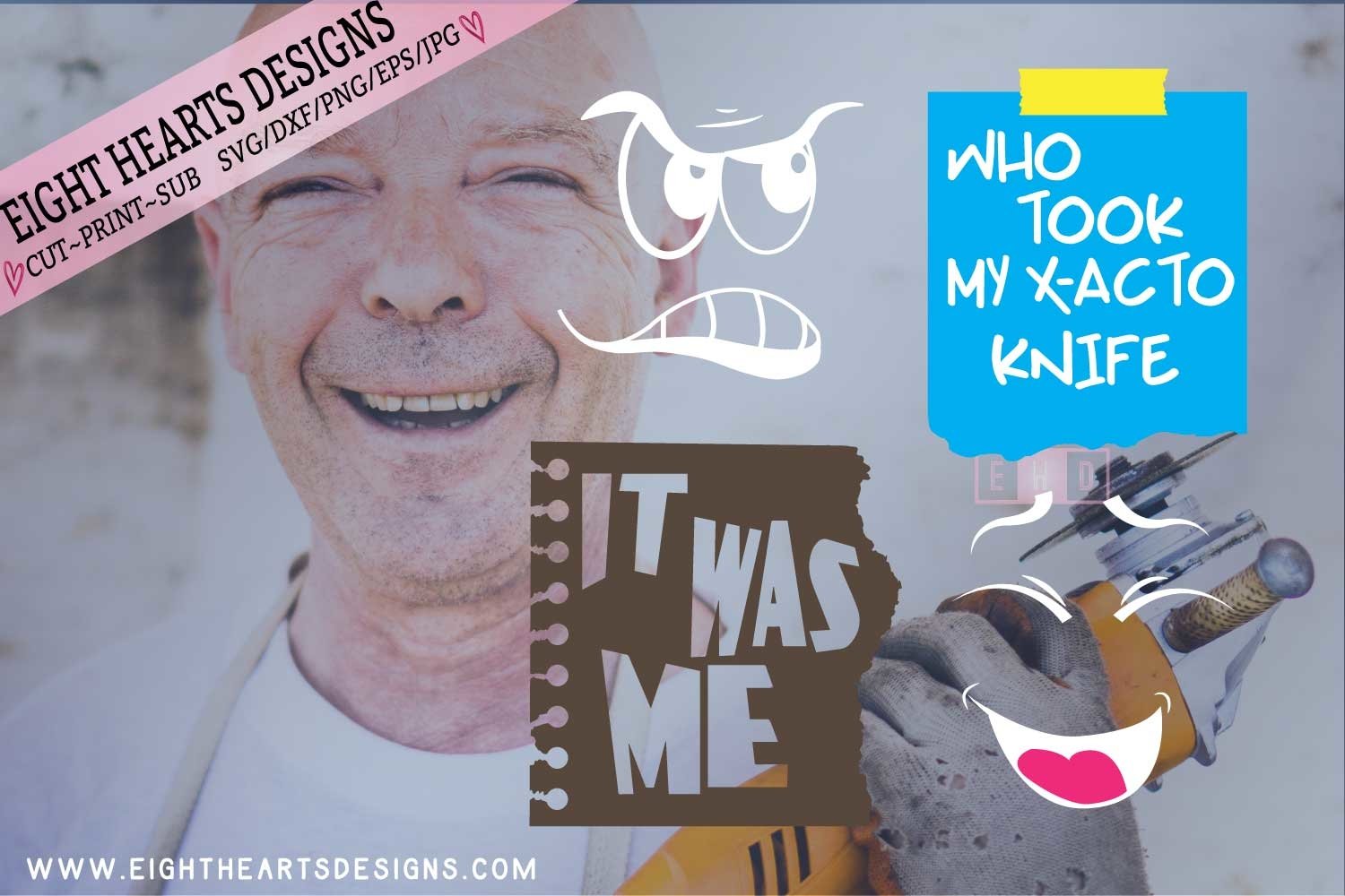 The Funnies Collection of 8 hilarious designs -SVG PNG EPS (227118 ...