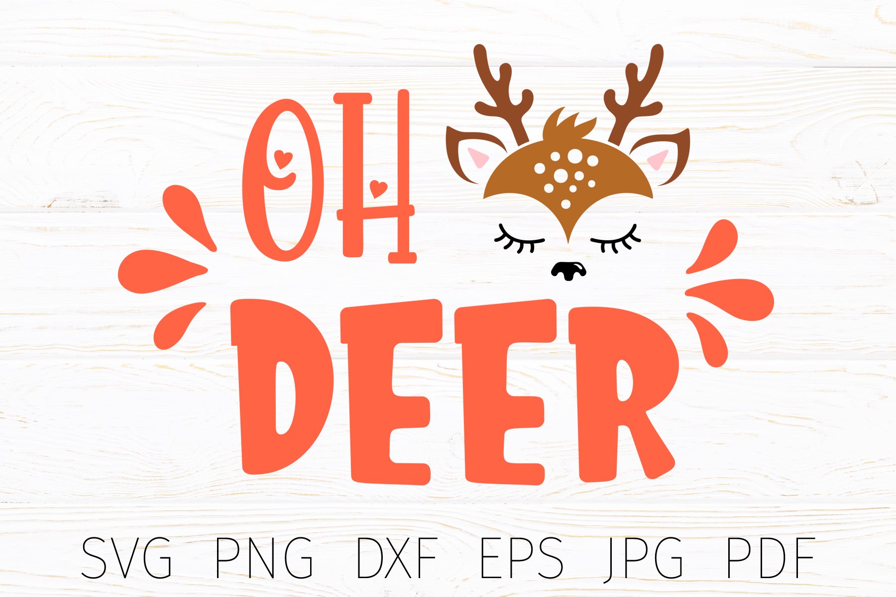 Oh deer svg, christmas quotes svg, reindeer face svg. (1107795) | Cut ...