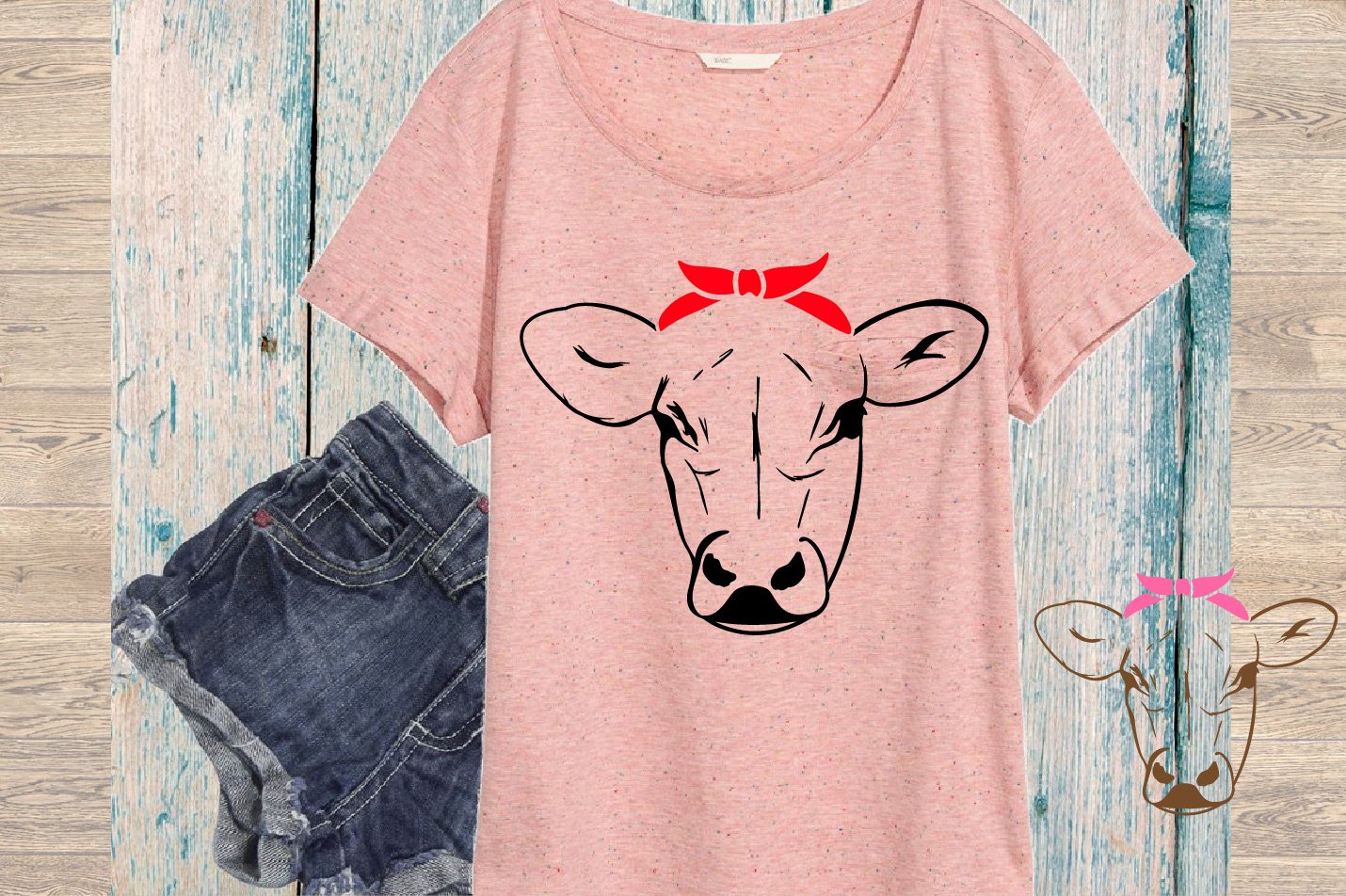 Cow Head whit Bandana SVG, cowboy western Farm Milk 772S (81567) | SVGs ...