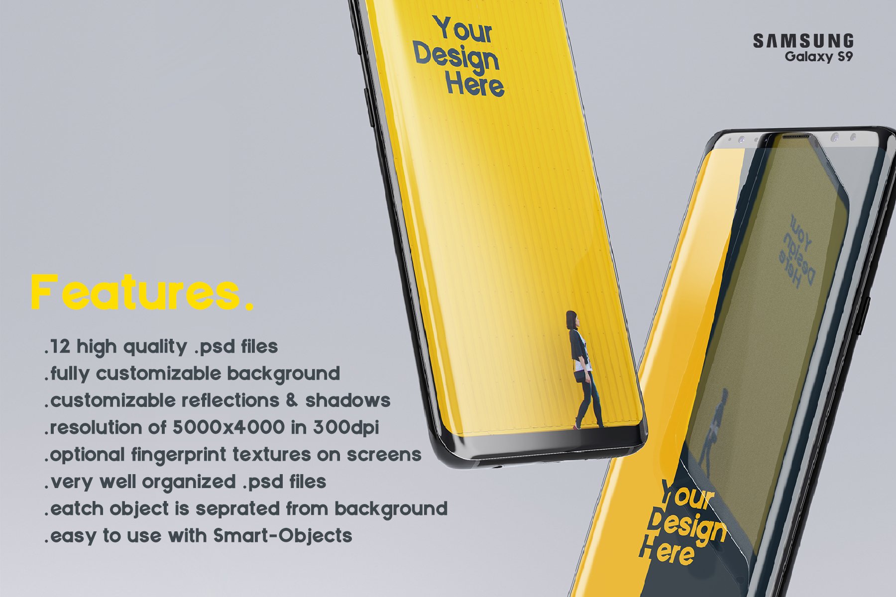Samsung Galaxy S9 Presentation mockup Kit (758690) | Scene Creators ...
