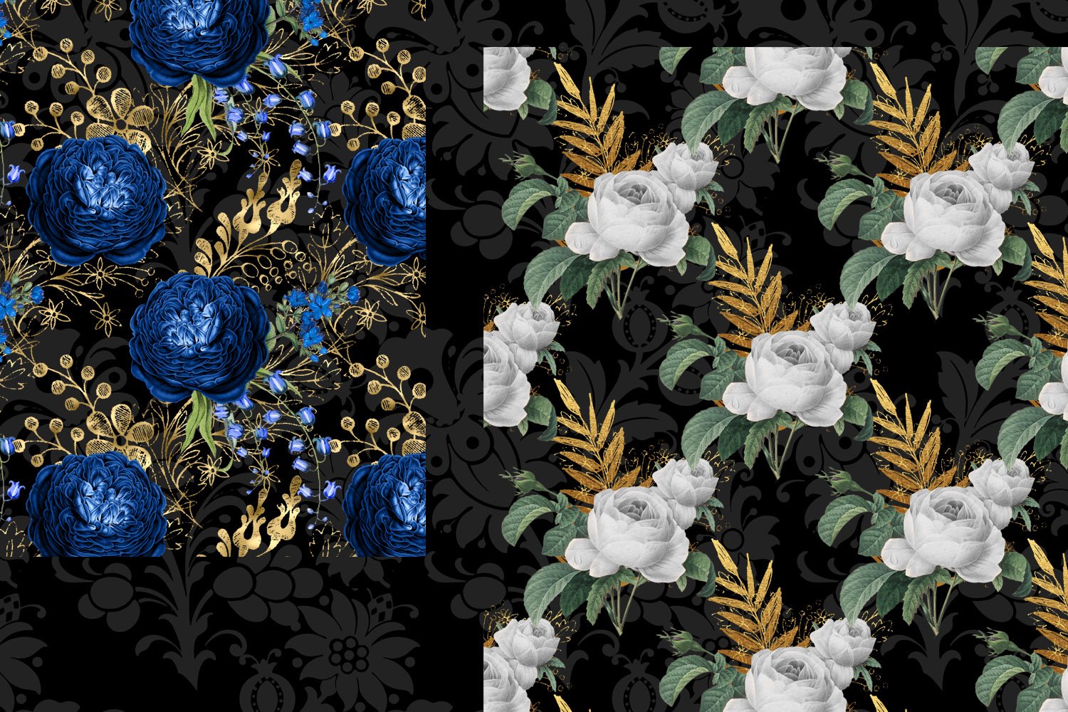 Floral Pattern Overlays (259846) | Patterns | Design Bundles